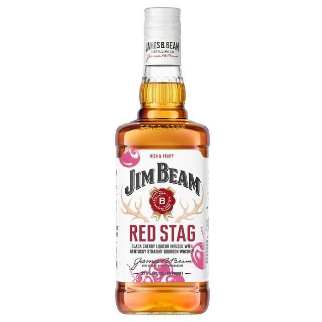 Jim Beam Red Stag Black Cherry Liqueur with Kentucky Straight Bourbon ...