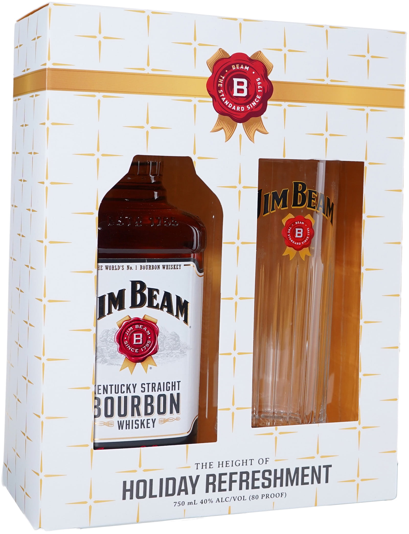 Jim Beam White Label Straight Bourbon, 750 ml Bottle, ABV 40.0% ...