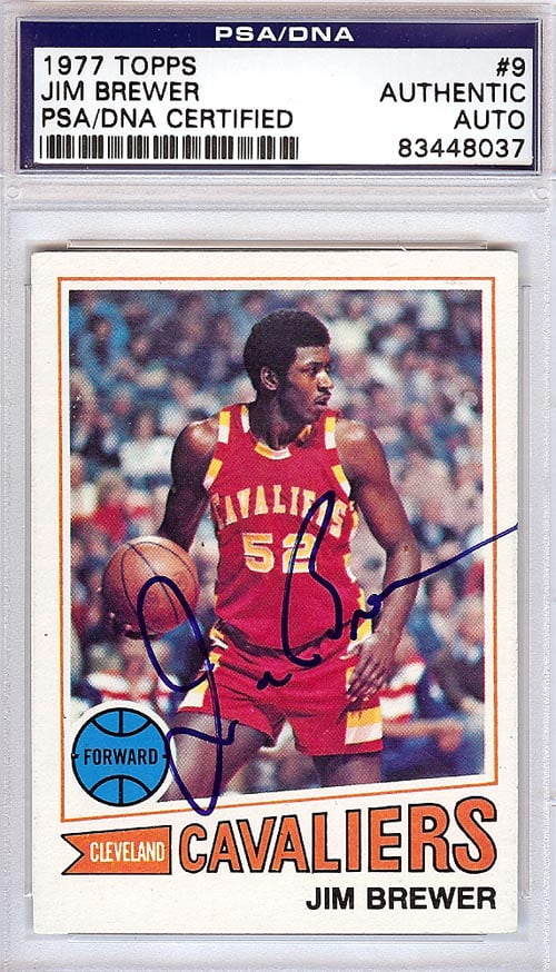 Jim Brewer Autographed 1977 Topps Card #9 Cleveland Cavaliers PSA/DNA ...