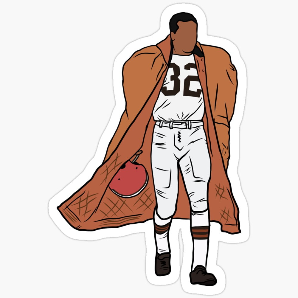 Jim Brown Iconic Walk-Off Sticker Phone Decal Water Bottle Stickers Car ...