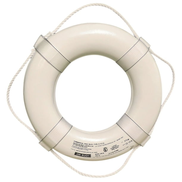 Jim-Buoy G-Series White USCG Approved 19" Boat Throw Ring - Walmart ...