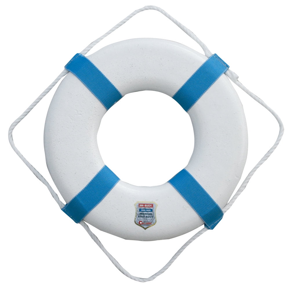 Jim-Buoy Swimming Pool and Decorative Life Ring White - Walmart.com