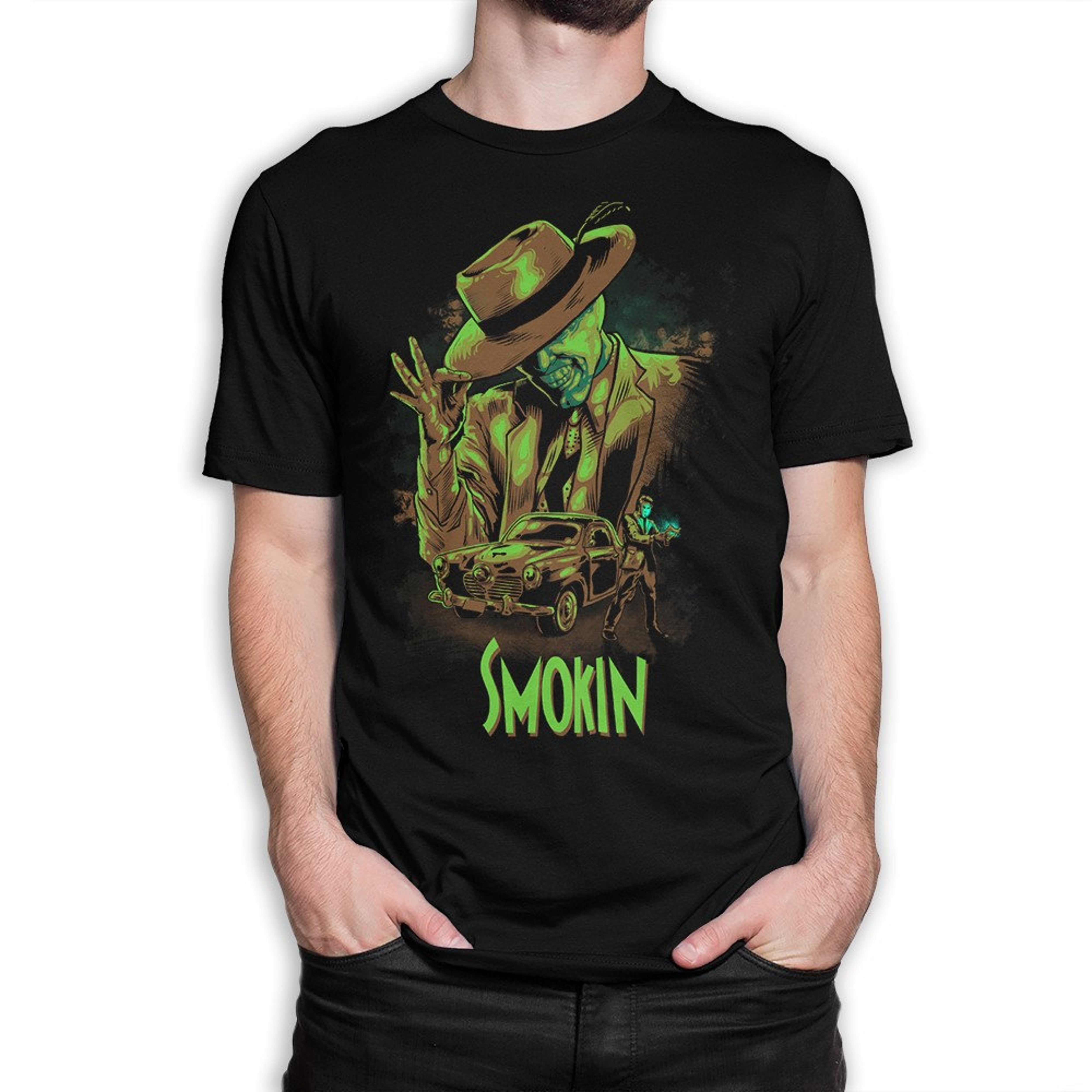 Jim Carrey The Mask Smokin T-Shirt, Men's Women's Sizes (dmm-034 ...
