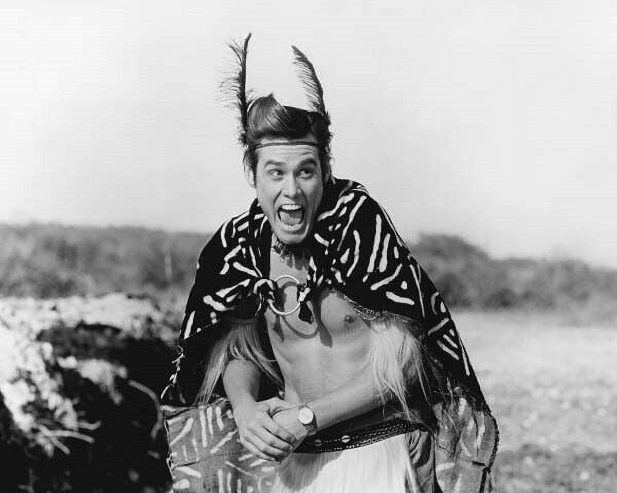 Jim Carrey wears American Indian outfit with comical expression 5x7 ...