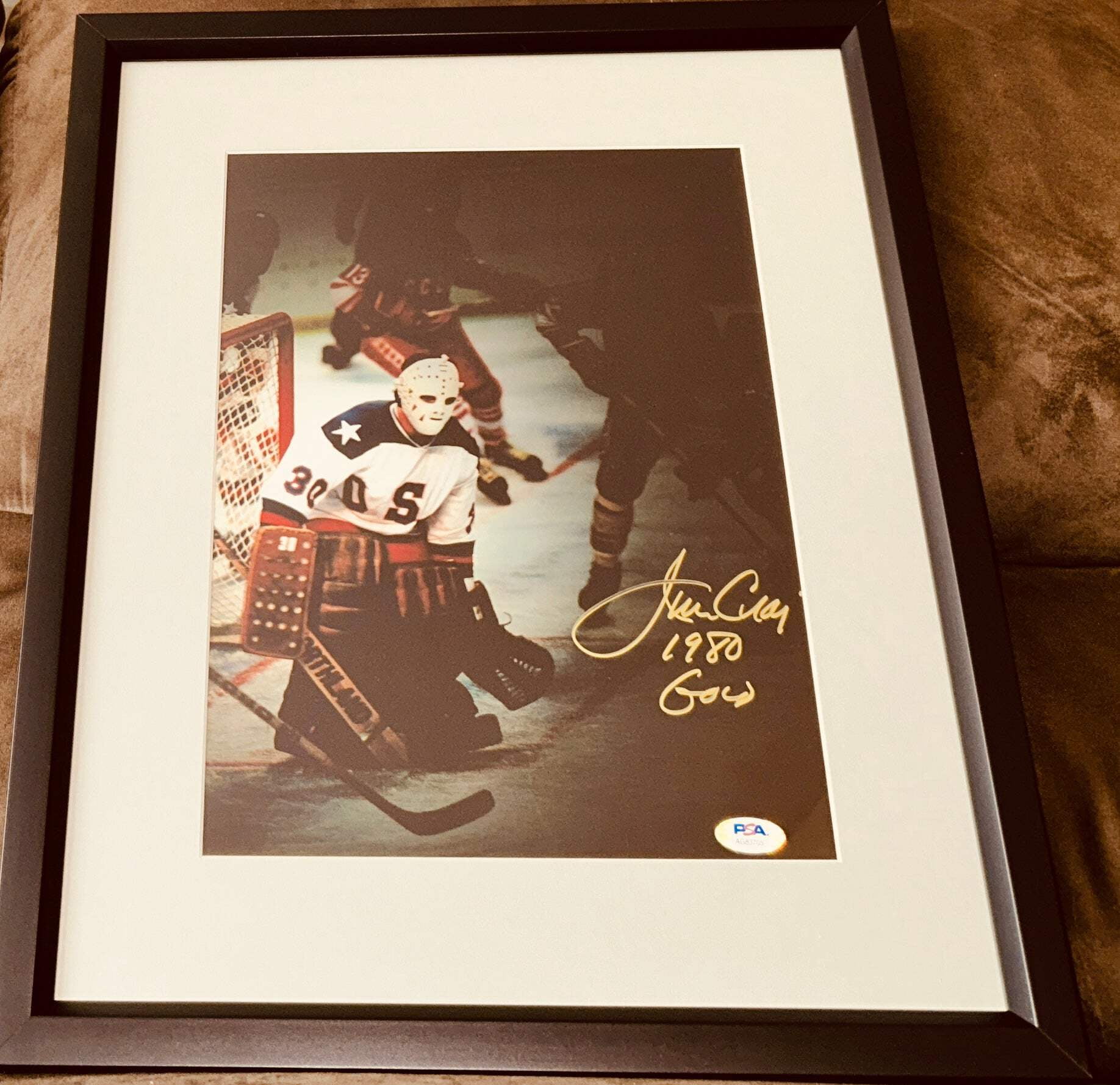 Jim Craig autographed Miracle on Ice USA Olympic Hockey photo inscribed ...