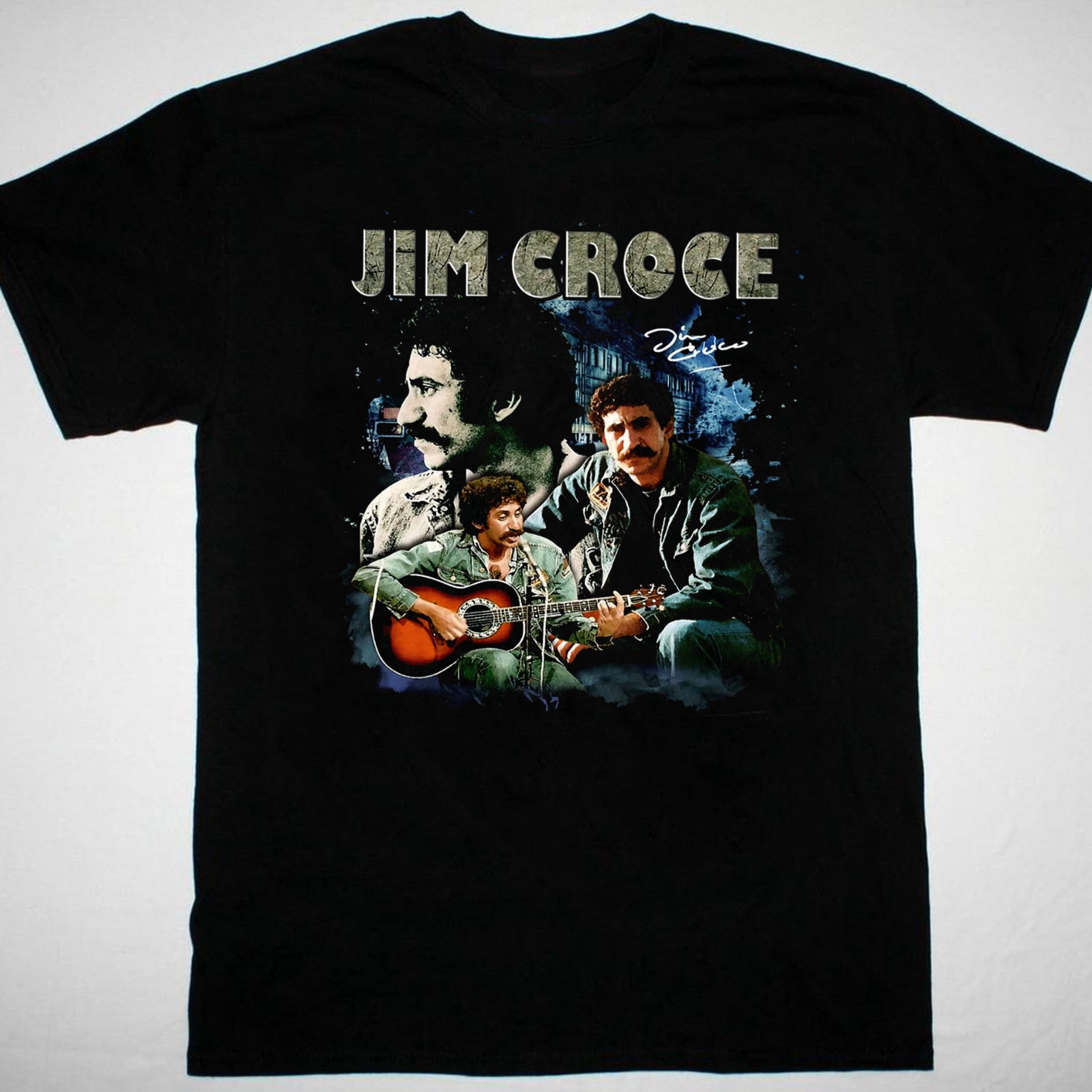 Jim Croce Collage Men T-shirt black Cotton Unisex All Sizes XA68 ...