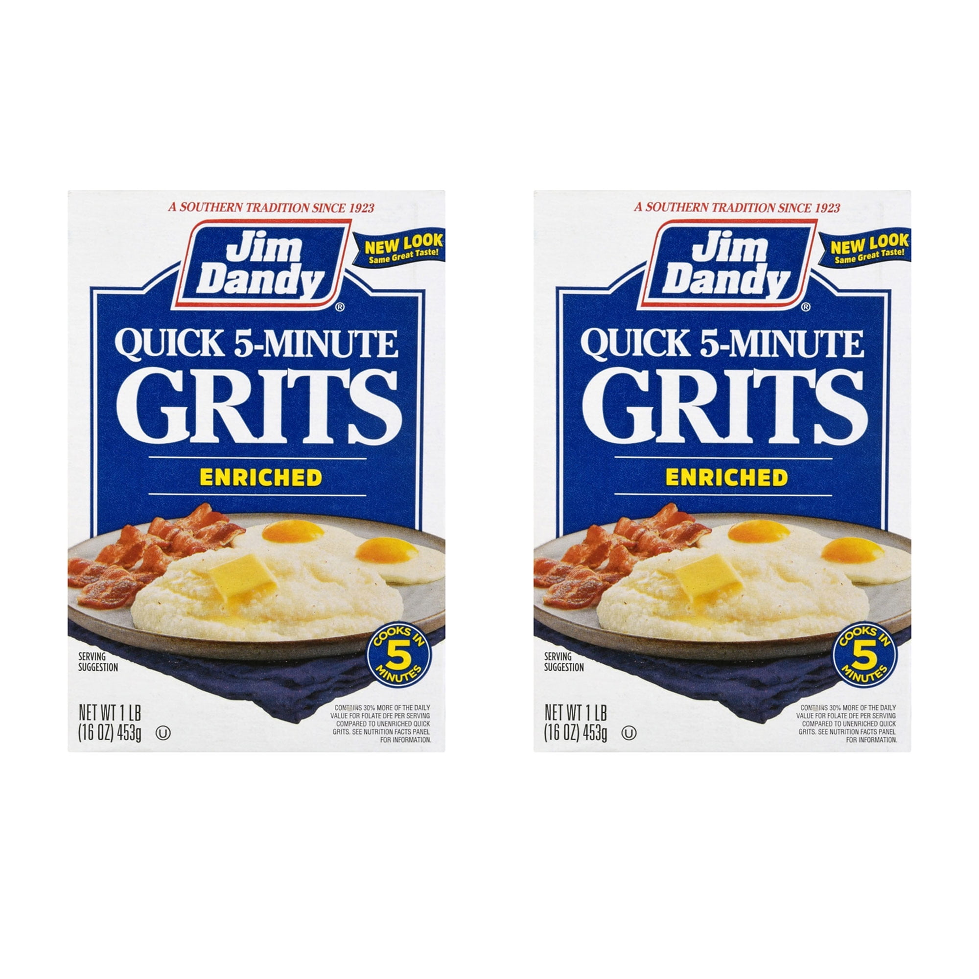 Jim Dandy Quick 5-Minute Grits Enriched, 16 Oz (Pack of 2) - Walmart.com
