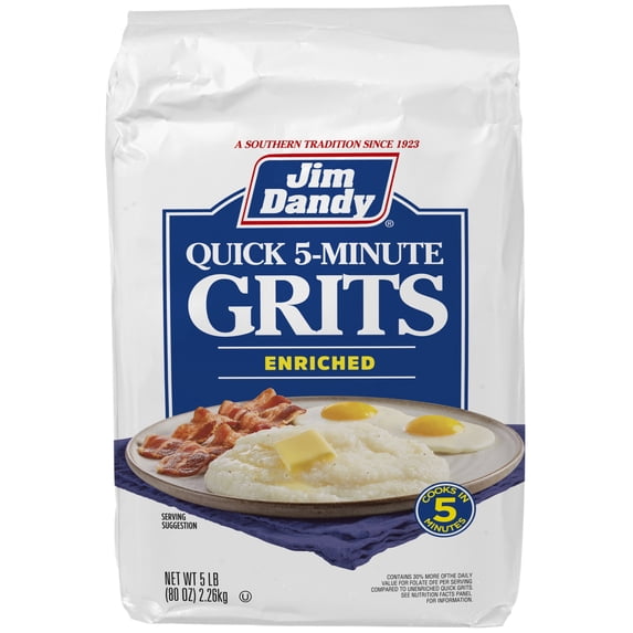 Martha White, Jim Dandy Quick Grits, 5 lb Bag, White Corn - Walmart.com