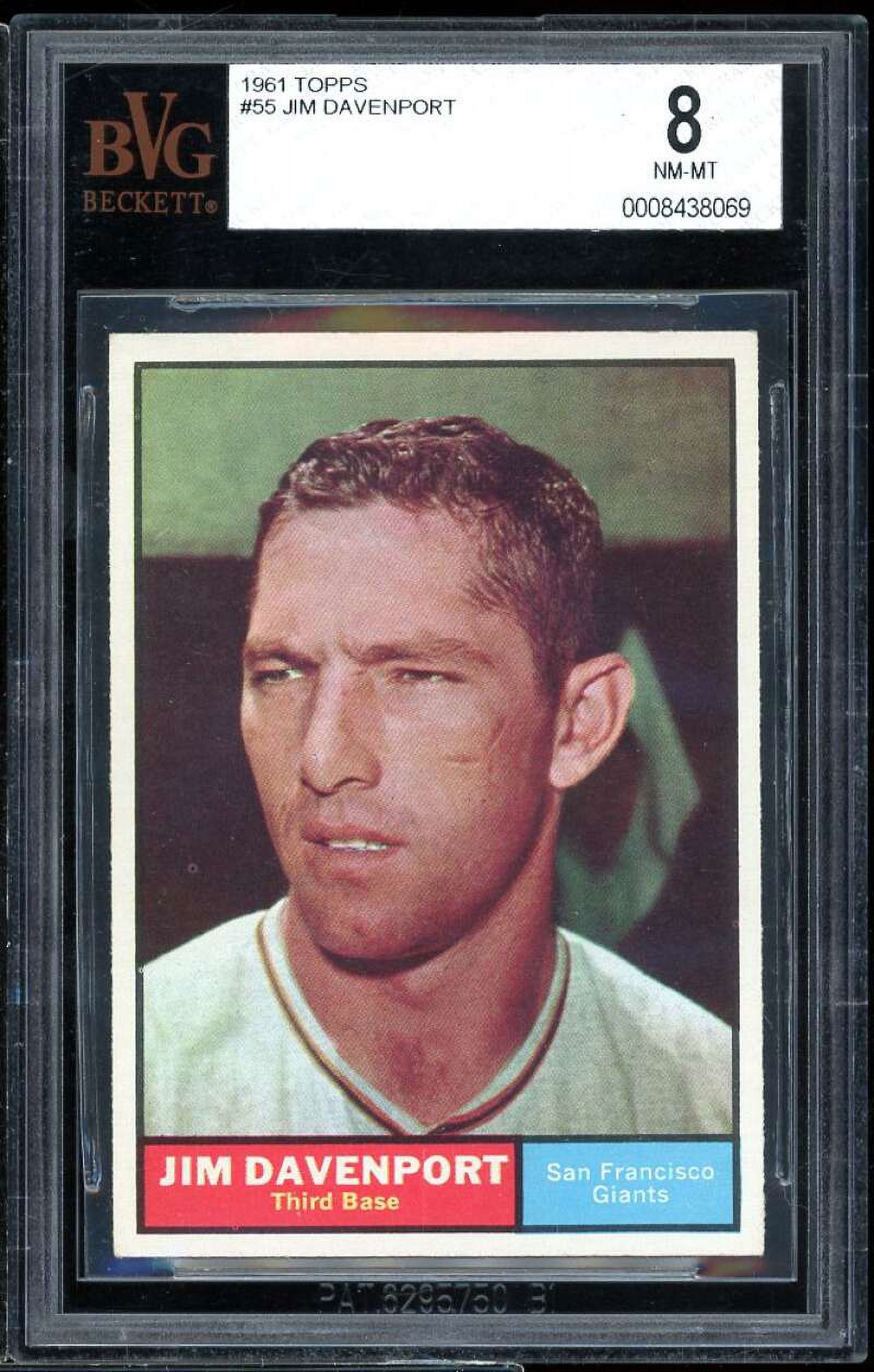 Jim Davenport Card 1961 Topps #55 BVG BVG 8 - Walmart.com
