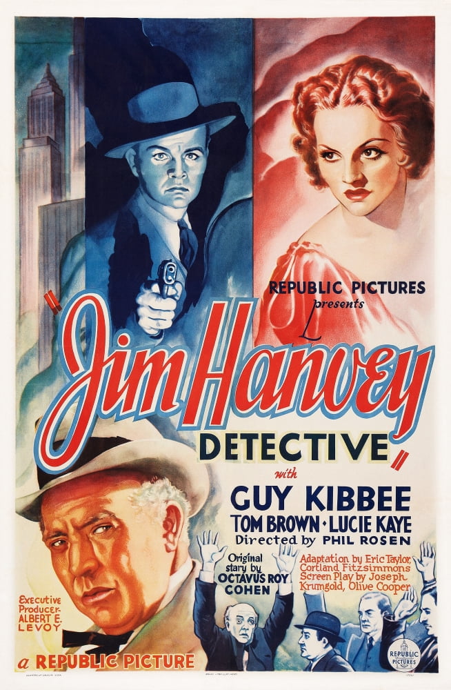 Jim Hanvey Detective Us Poster Art Top From Left: Tom Brown Lucie Kaye; Bottom Left: Guy Kibbee ...