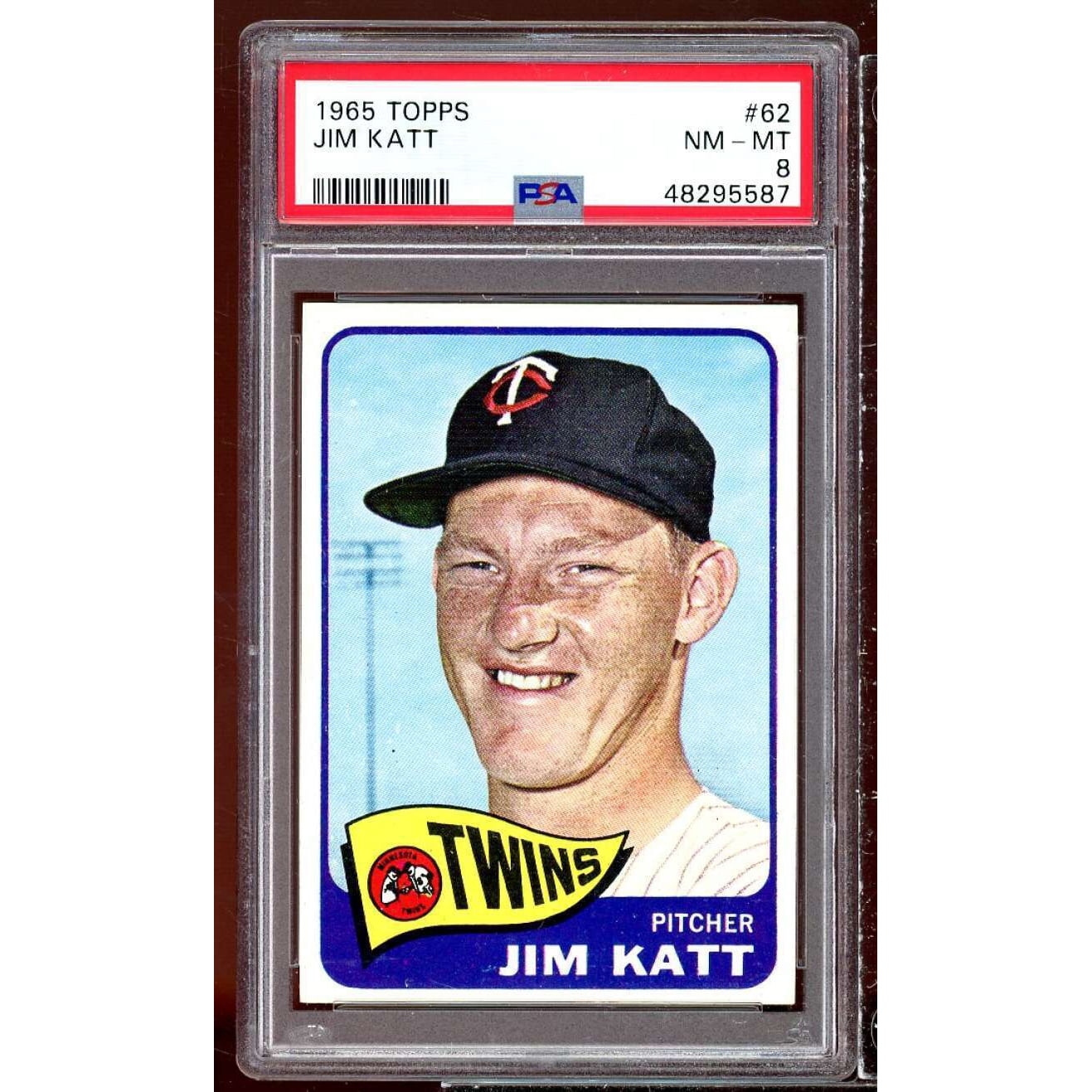 Jim Kaat Card 1965 Topps #62 PSA 8 - Walmart.com