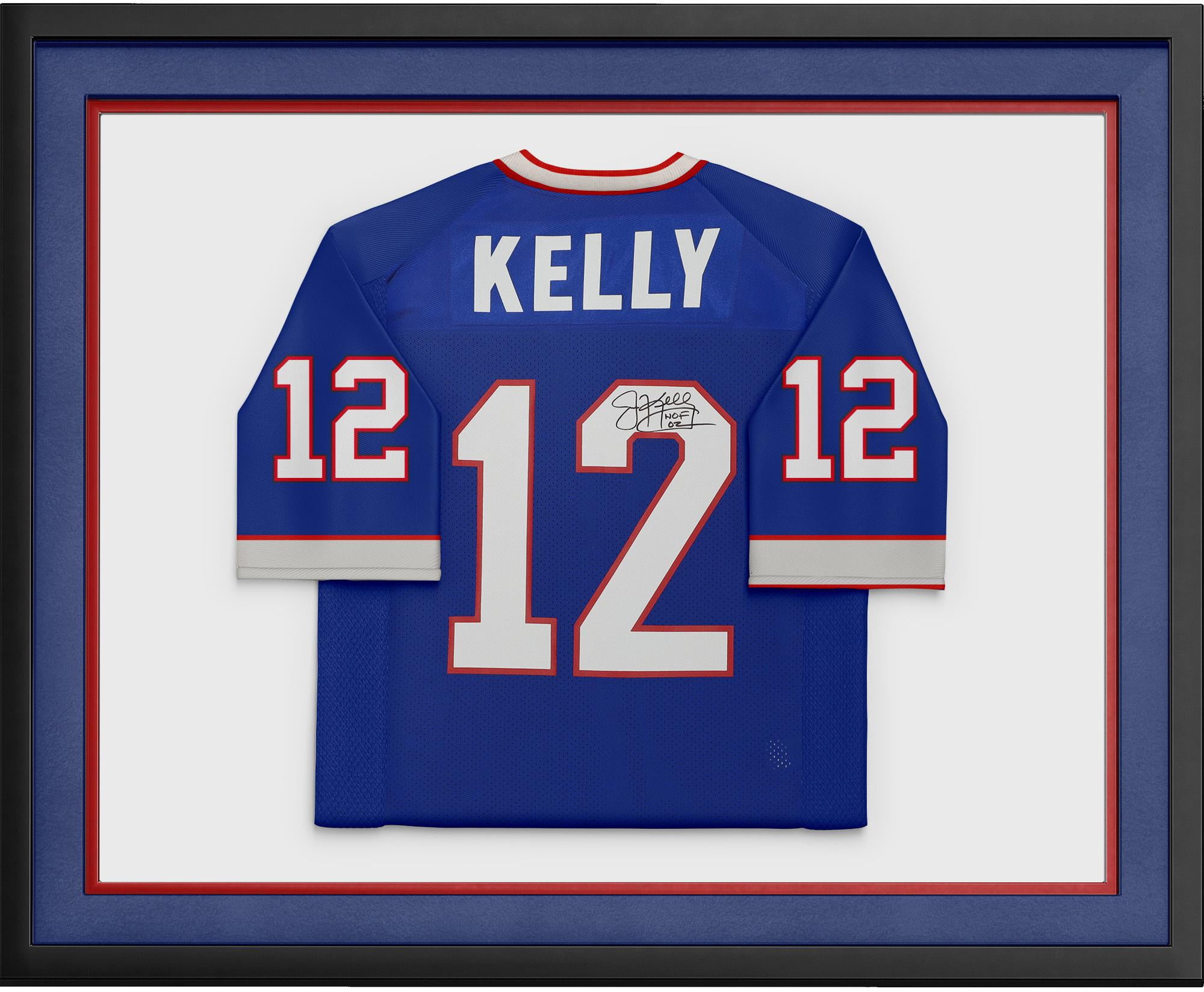 Jim Kelly Buffalo Bills Autographed Framed Mitchell & Ness Blue ...