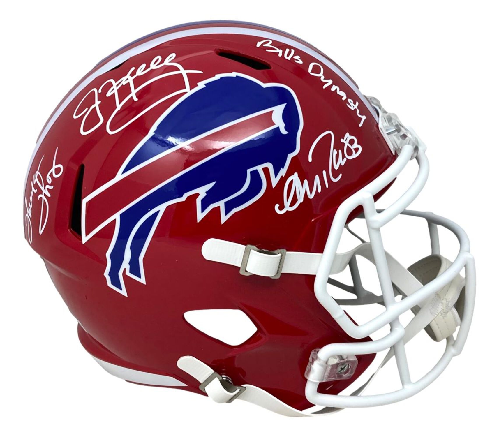 Jim Kelly Thomas Reed Signed Bills FS Replica Speed Helmet Bills ...