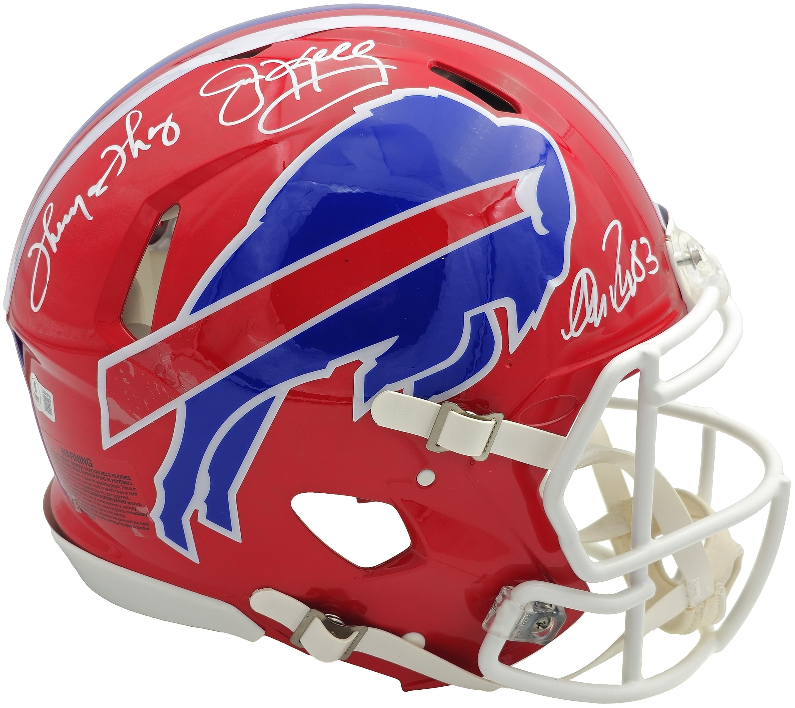 Jim Kelly, Thurman Thomas & Andre Reed Autographed Buffalo Bills Team ...