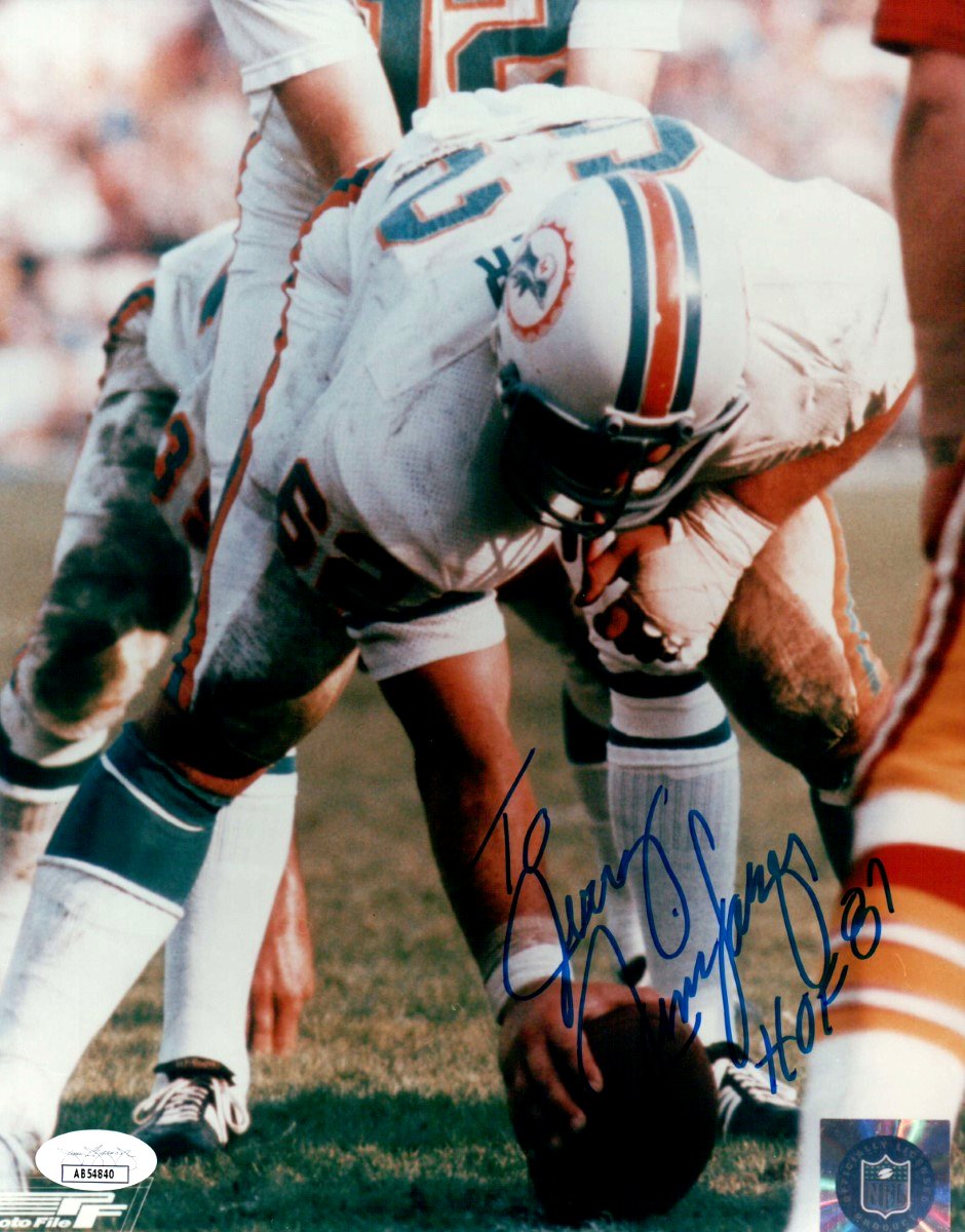 Jim Langer Signed Autographed 8X10 Photo Dolphins "HOF 87" To Jerry JSA ...