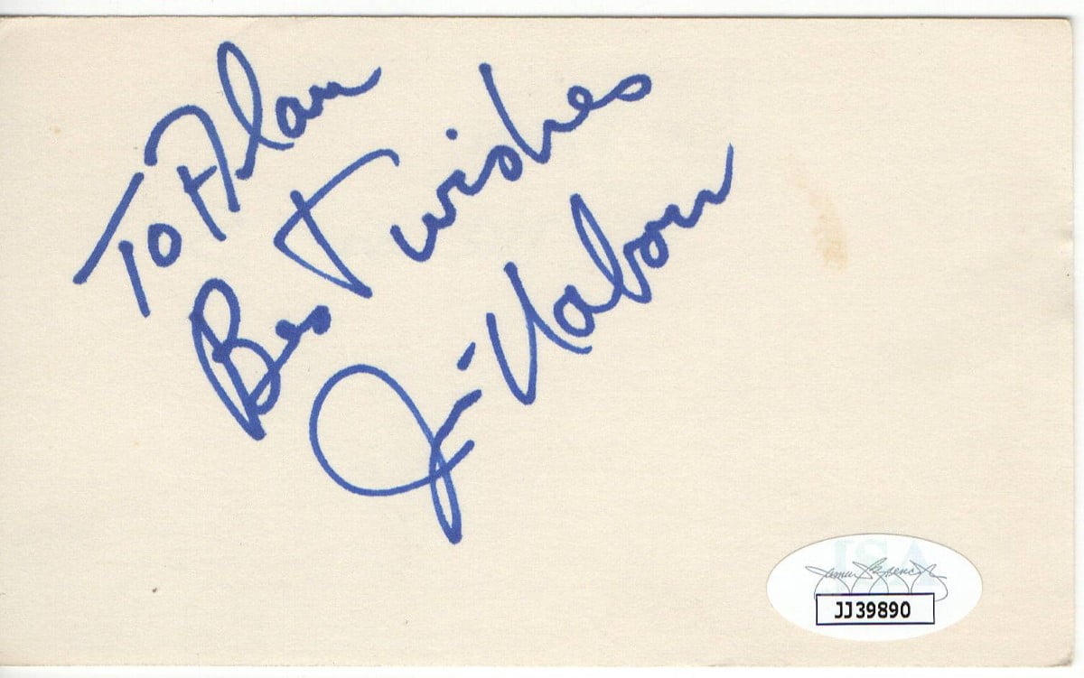 Jim Nabors Signed Autographed Index Card Actor Gomer Pyle JSA JJ39890 ...