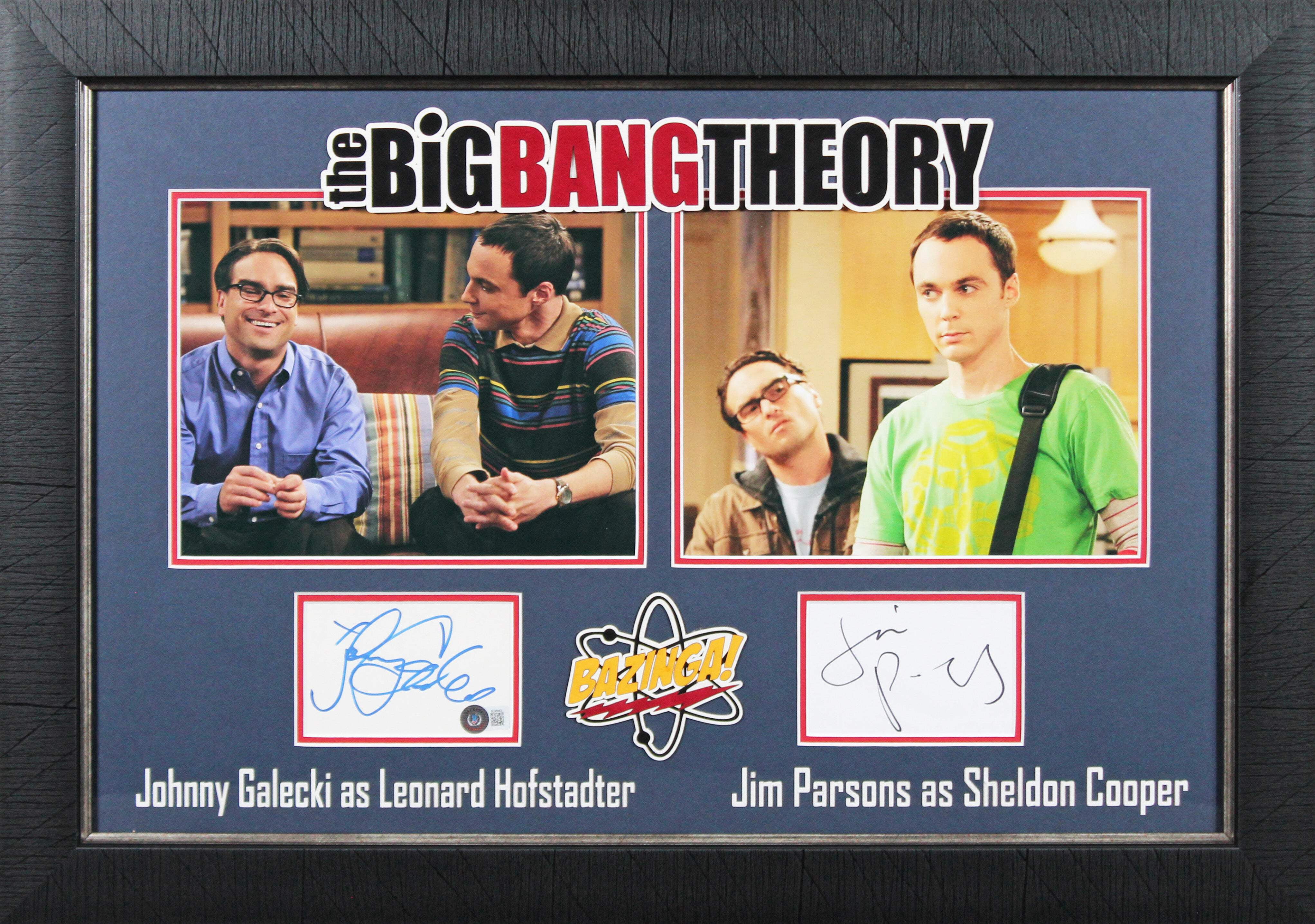 Jim Parsons Johnny Galecki The Big Bang Theory Signed Framed Display ...