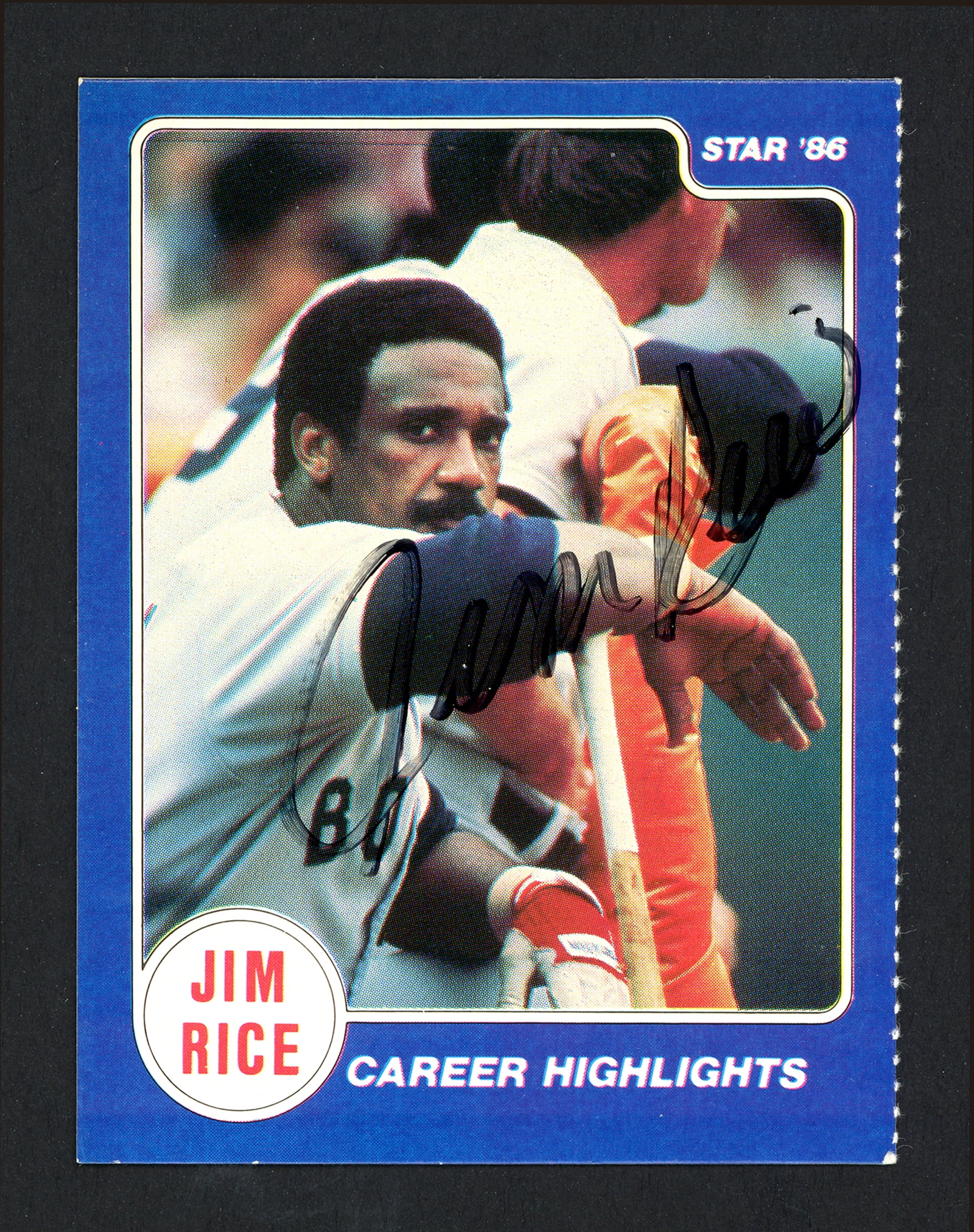 Jim Rice Autographed 1984 Star Card #9 Boston Red Sox SKU #164056 ...
