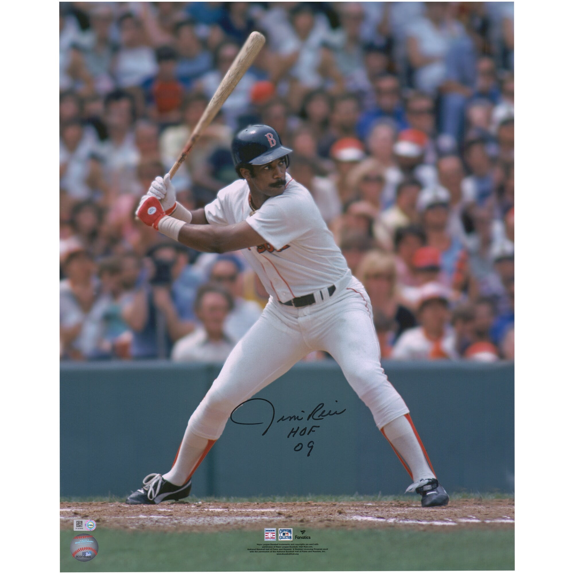 Jim Rice Boston Red Sox Autographed 16'' x 20'' Batting Stance ...