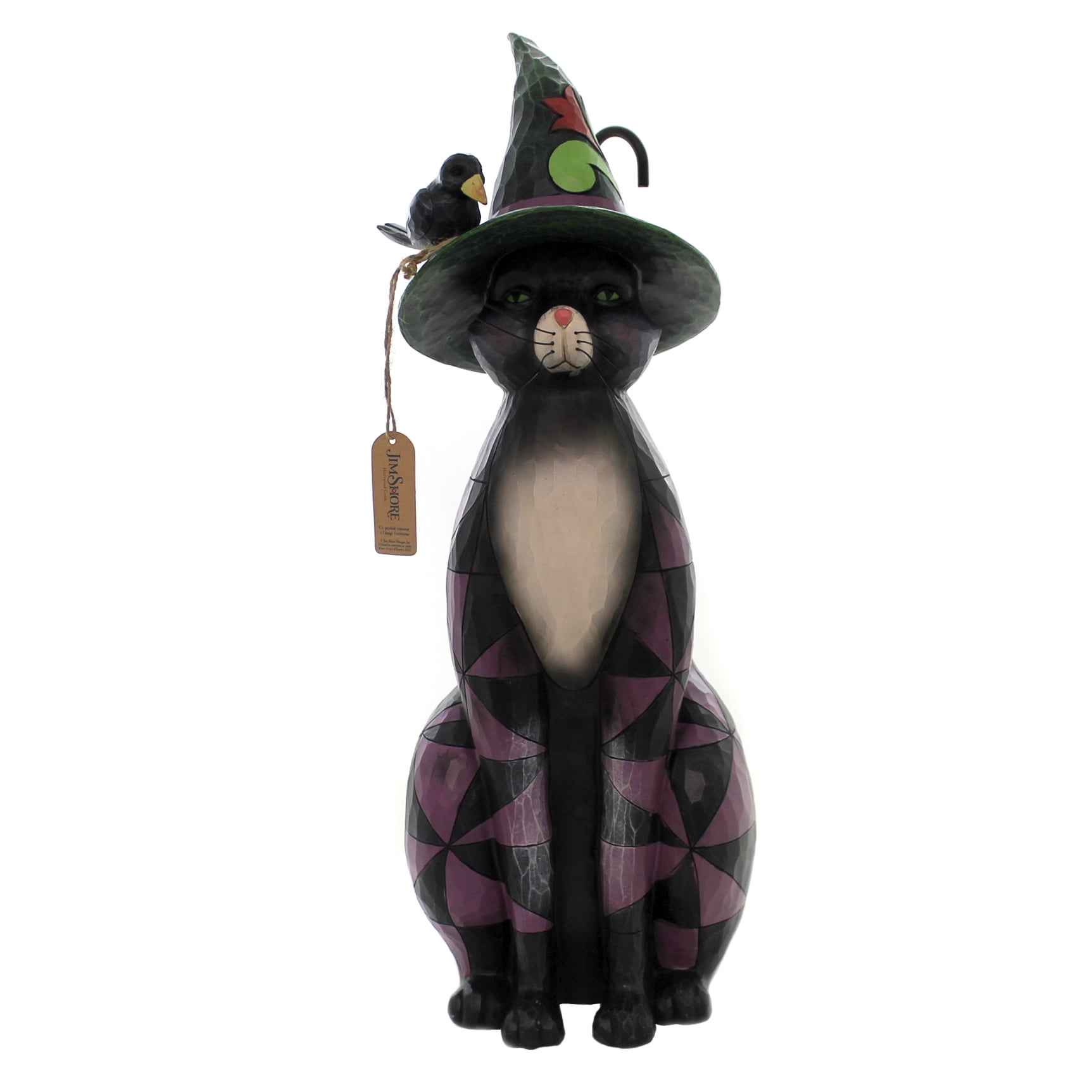 Jim Shore Black Cat Witch Statue Polyresin Halloween 4060316 - Walmart.com