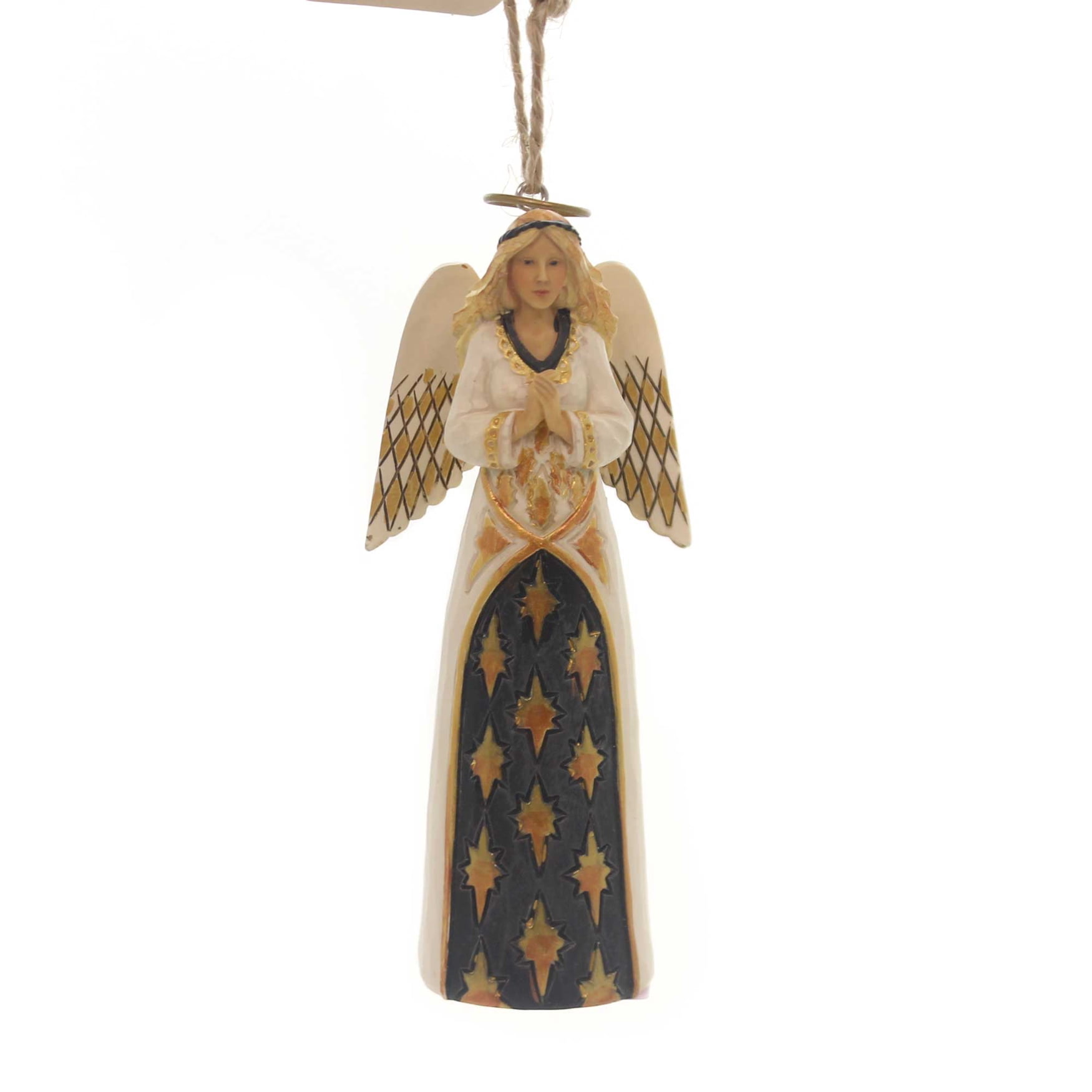 Jim Shore Black & Gold Praying Angel Polyresin Heartwood Creek 6001440 ...