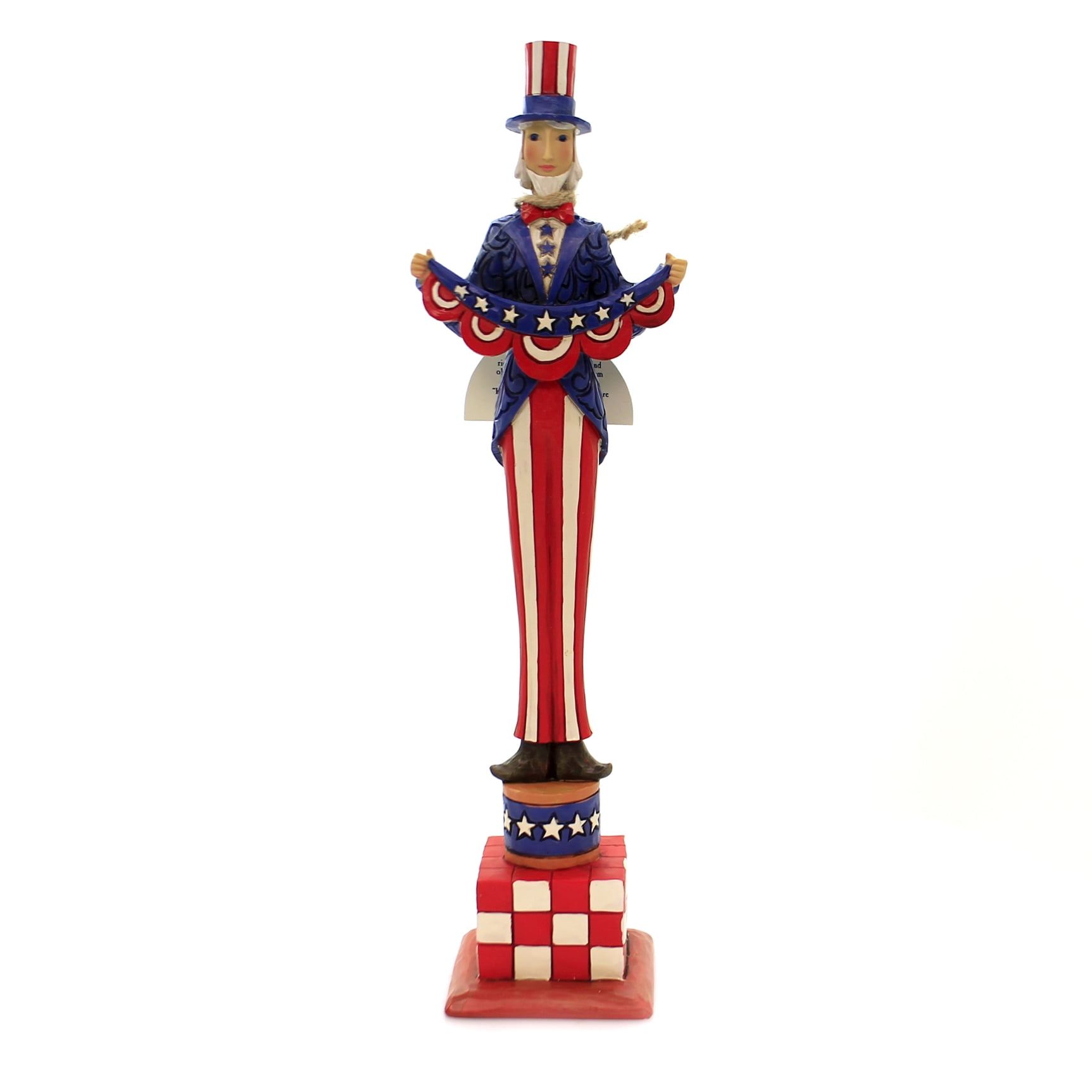 Jim Shore Bold Stripes, Bright Stars Polyresin Tall Uncle Sam 6003976 ...