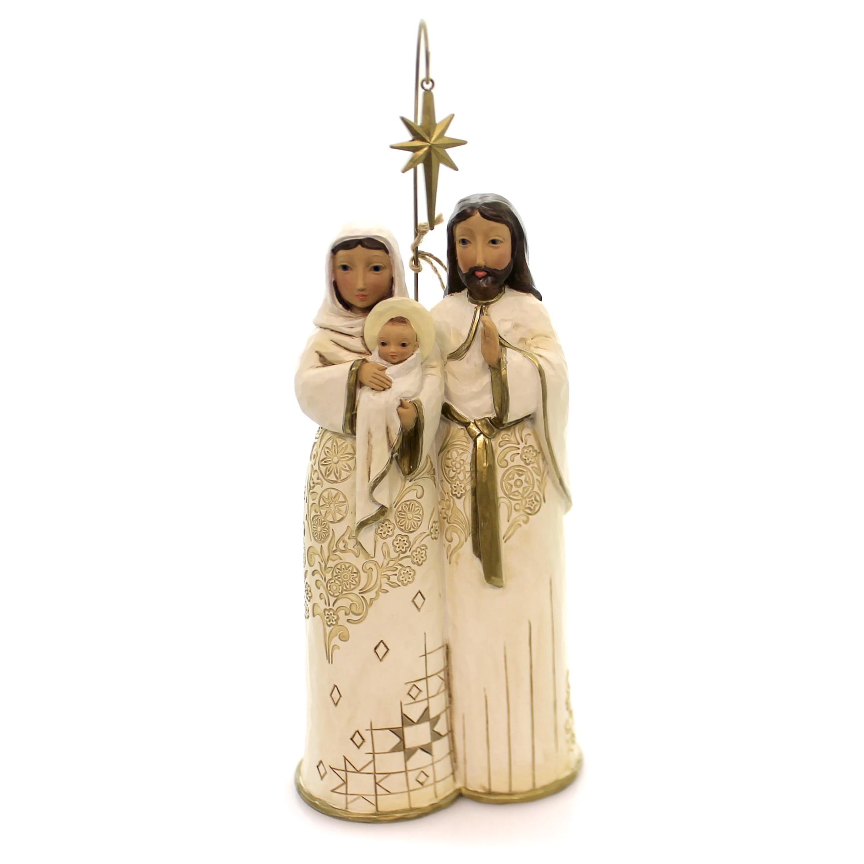 Jim Shore Behold and Believe Golden Garland Holy Family Figurine ...