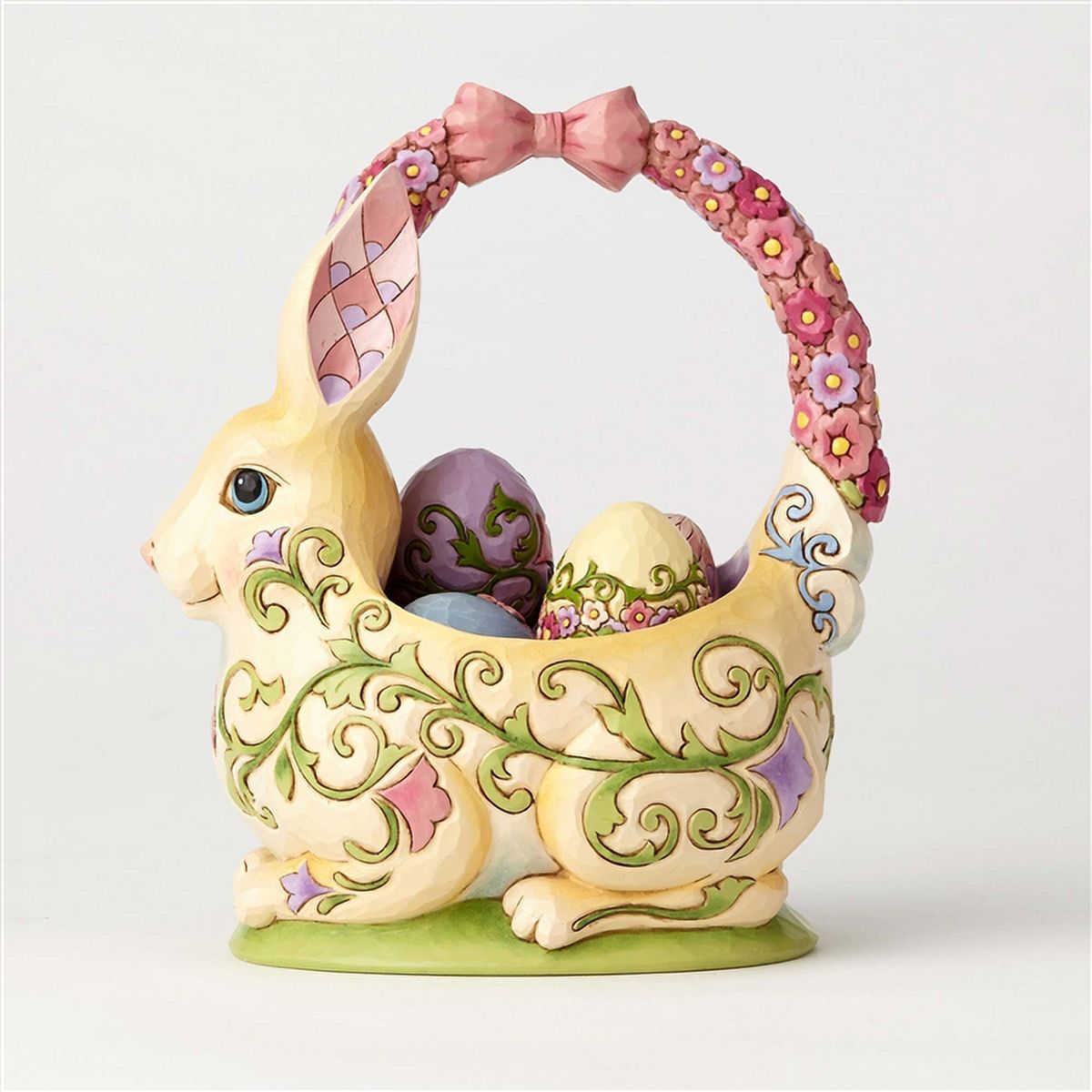 Jim Shore Bunny Basket with 4 Eggs Figurine 13th Annual Easter Basket ...