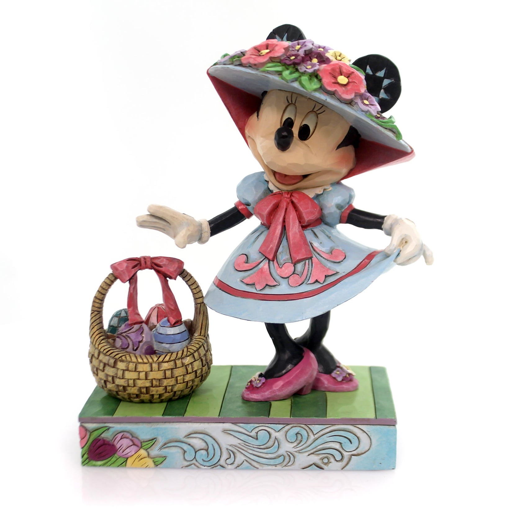 Jim Shore Disney Easter Finery Minnie Mouse Wearing Bonnet Figurine ...