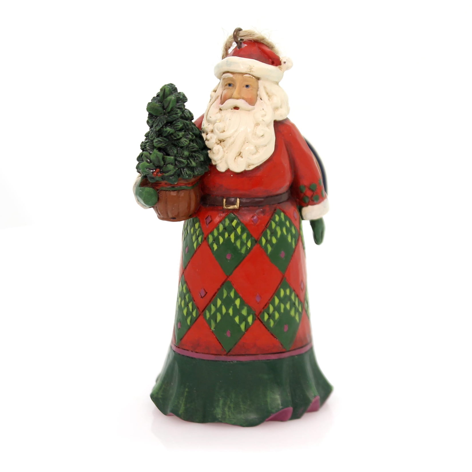 Jim Shore Evergreen Santa Ornament Polyresin Heartwood Creek 4058815 ...