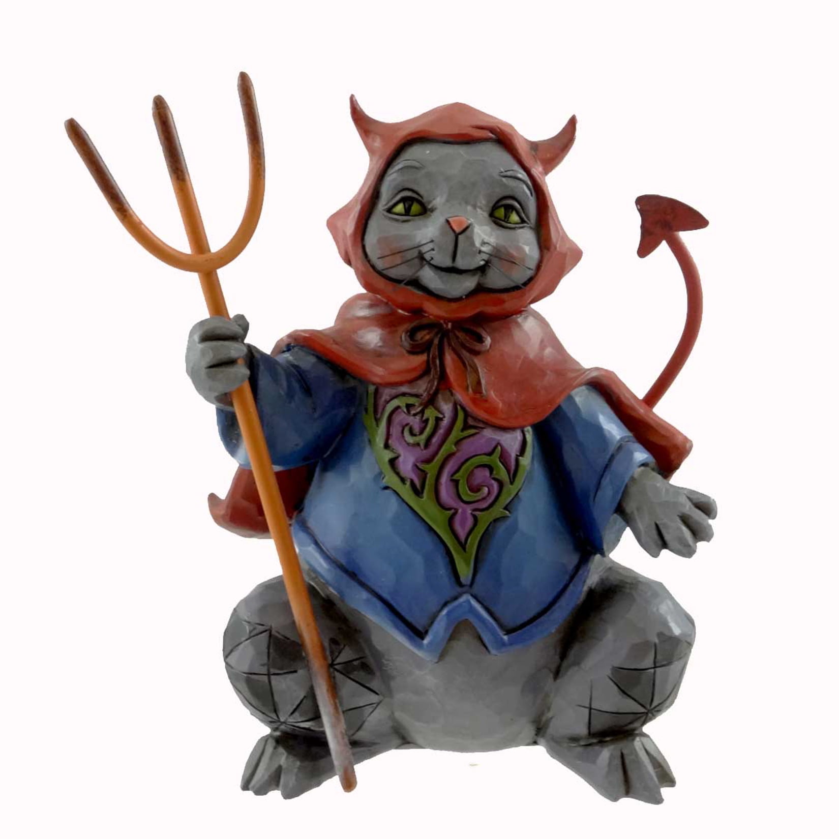 Jim Shore Frightfully Feline Resin Halloween Cat Devil 4034437 ...