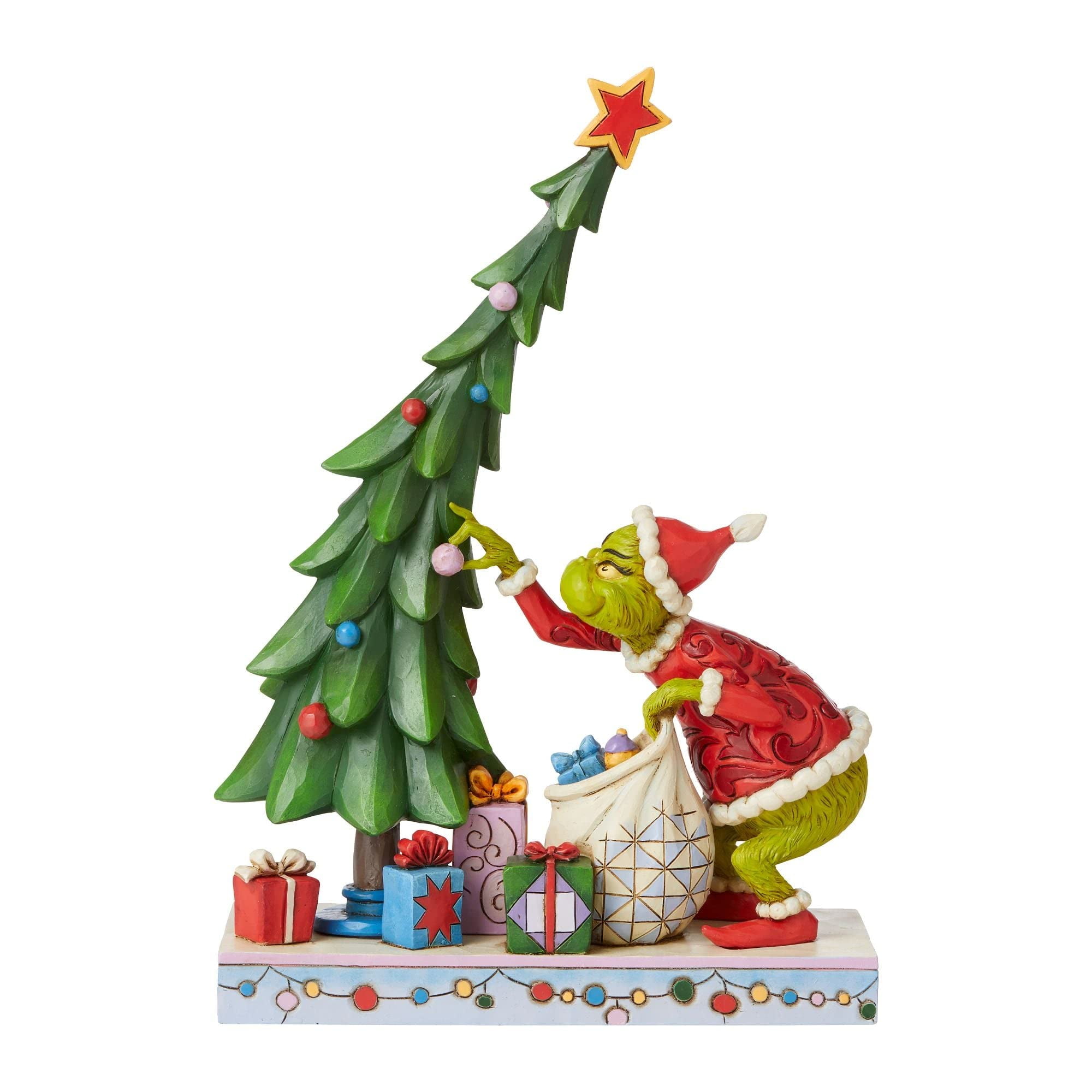 Enesco 6008886 Grinch by Jim Shore Grinch Un-Decorating Tree Figurine ...