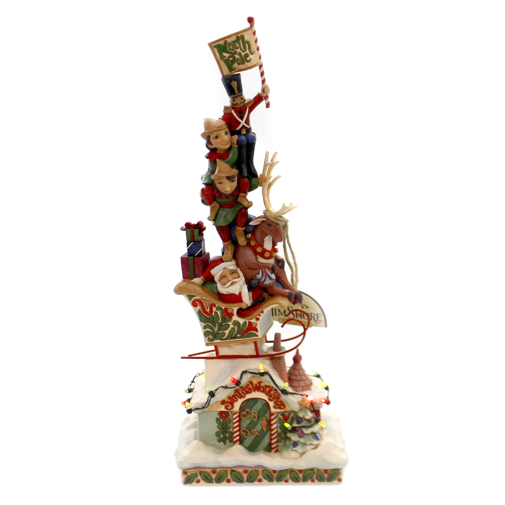Jim Shore Heaped With Holiday Cheer Polyresin Lighted Stacked 4060310 ...