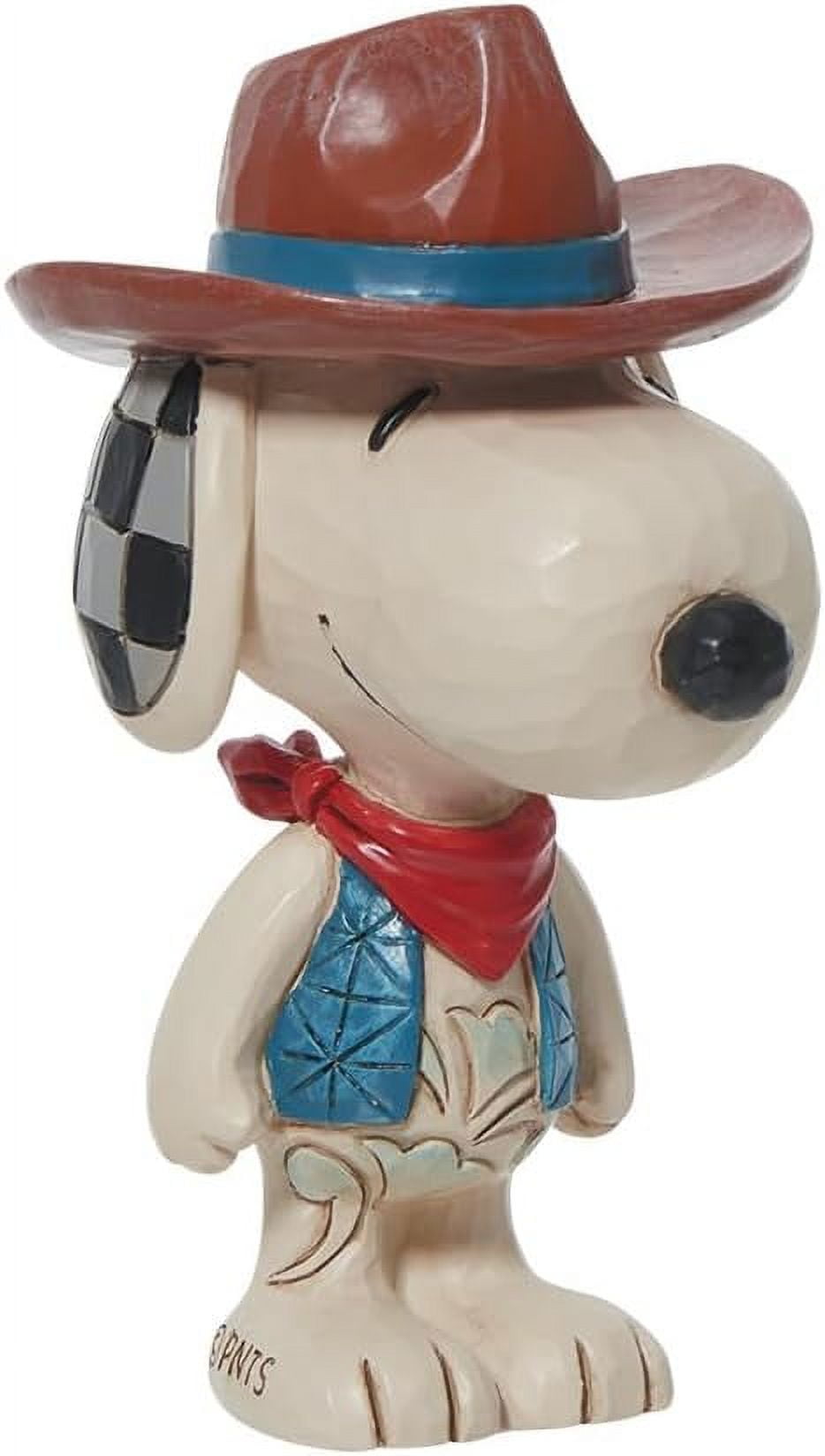 Jim Shore Peanuts Collection - Mini Snoopy Cowboy Figurine, Hand ...