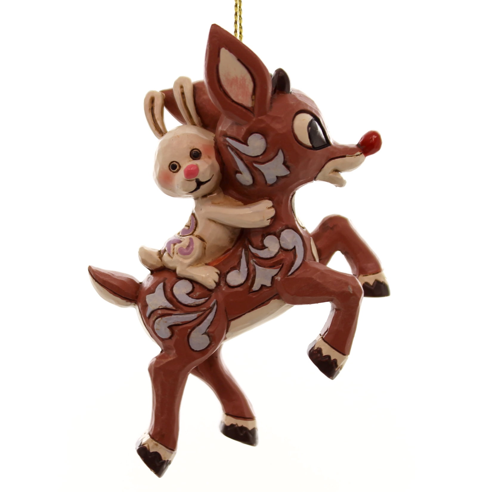Jim Shore Rudolph And Bunny Flying Polyresin Resin Ornament - Walmart.com