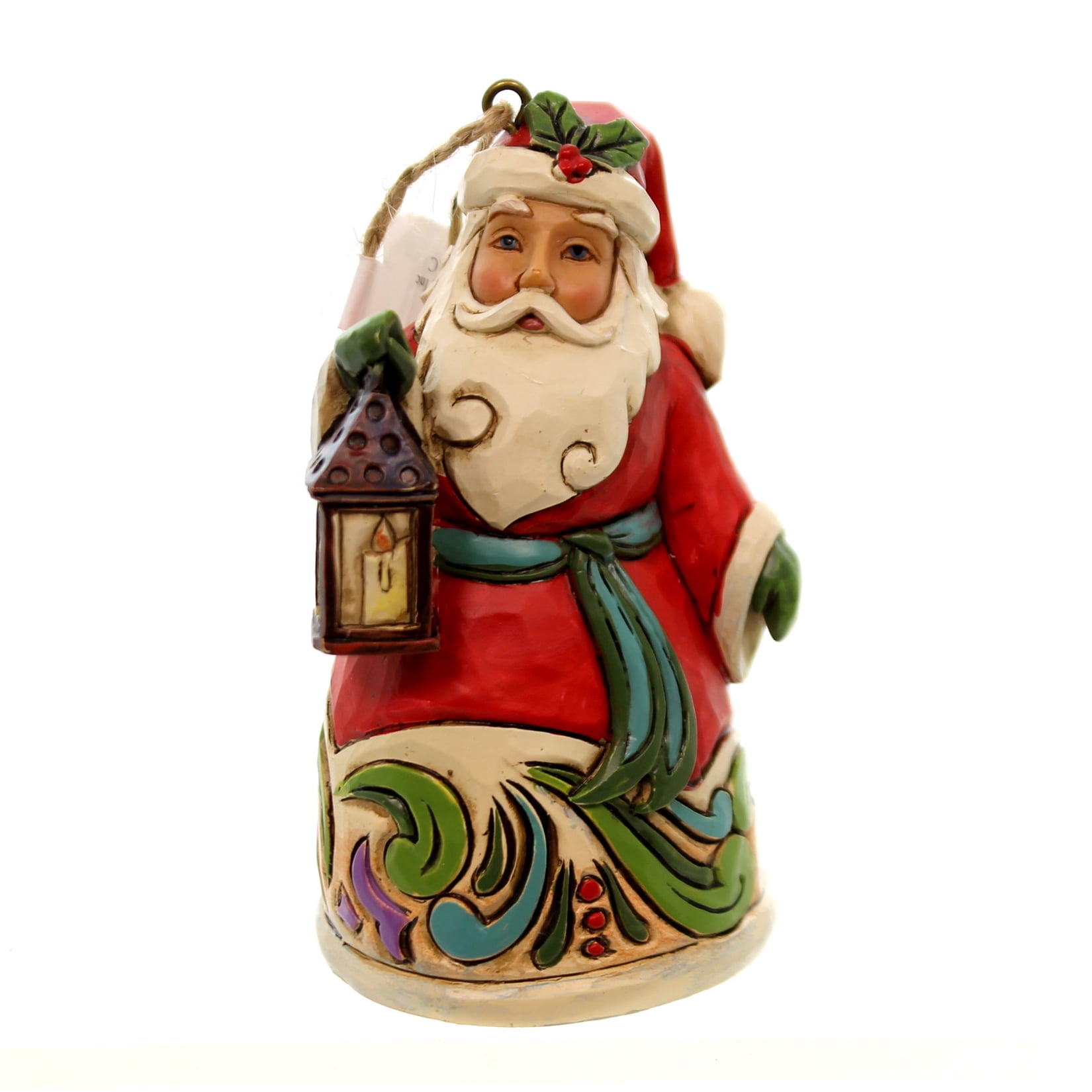 Jim Shore Santa With Lantern Mini Polyresin Resin Hanging Ornament ...