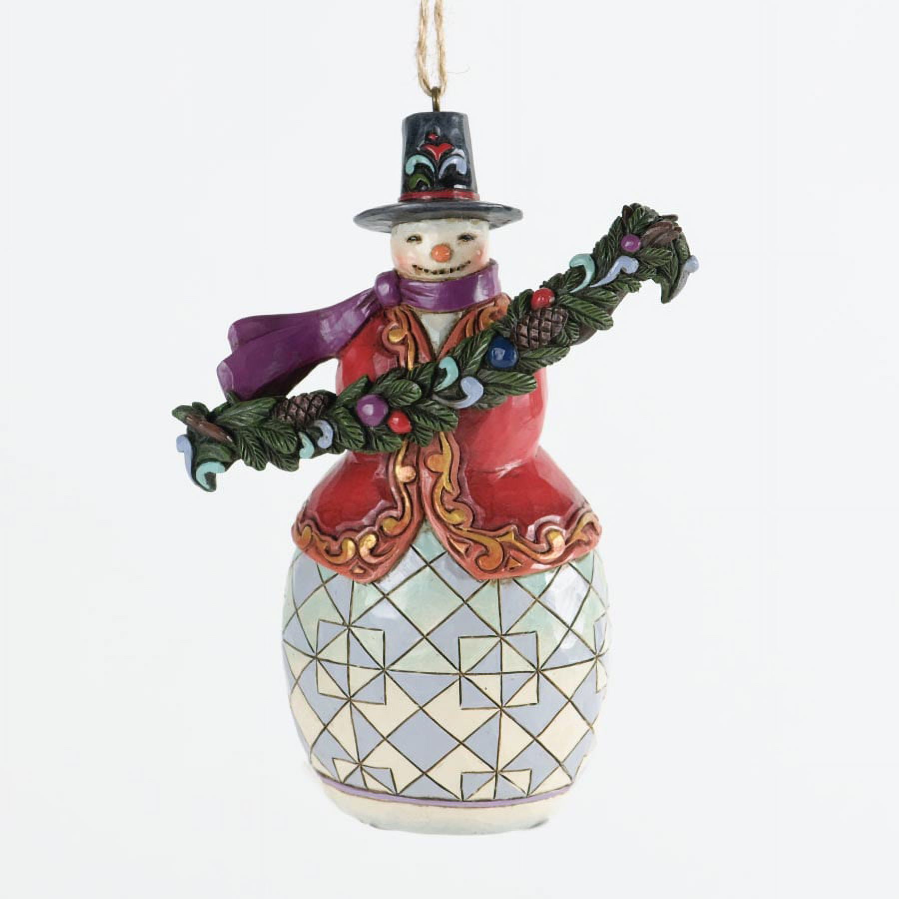 Jim Shore Snowman Holding Evergreen Resin Christmas 4034405 - Walmart.com