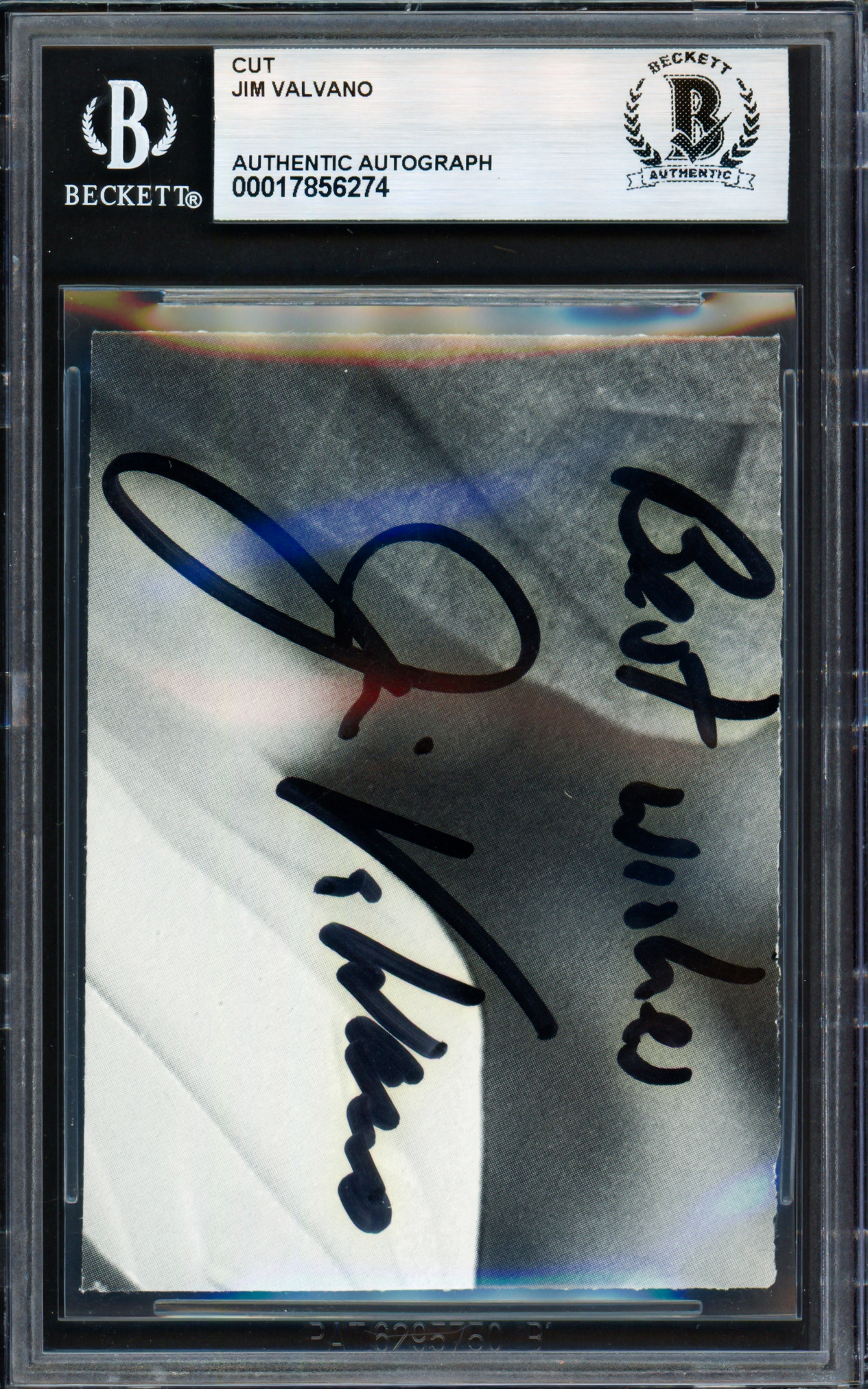 Jim Valvano Autographed 2.5x3.5 Cut Signature NC State "Best Wishes ...