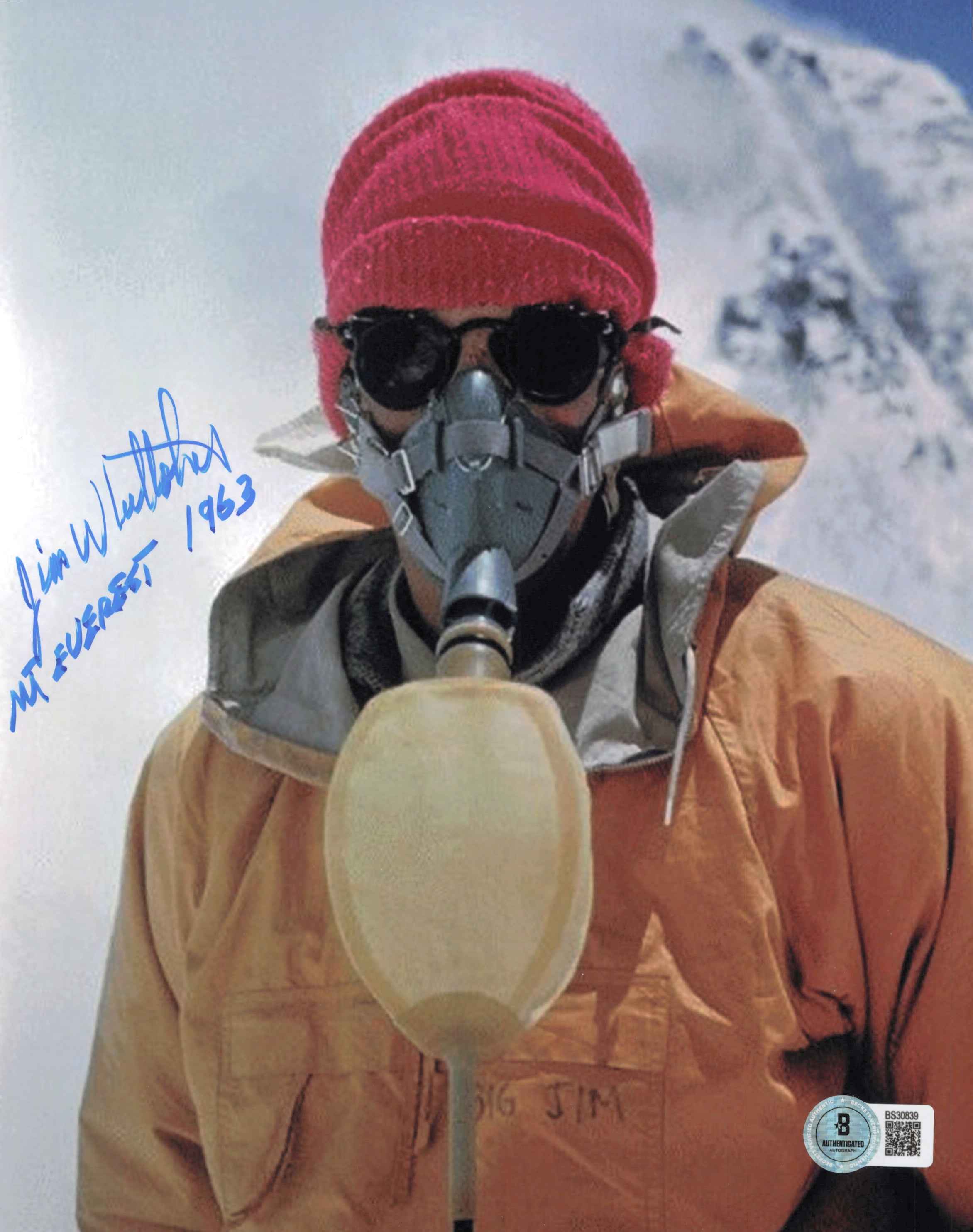 Jim Whittaker Autographed 8x10 Photo Mountain Climbing "Mt. Everest ...