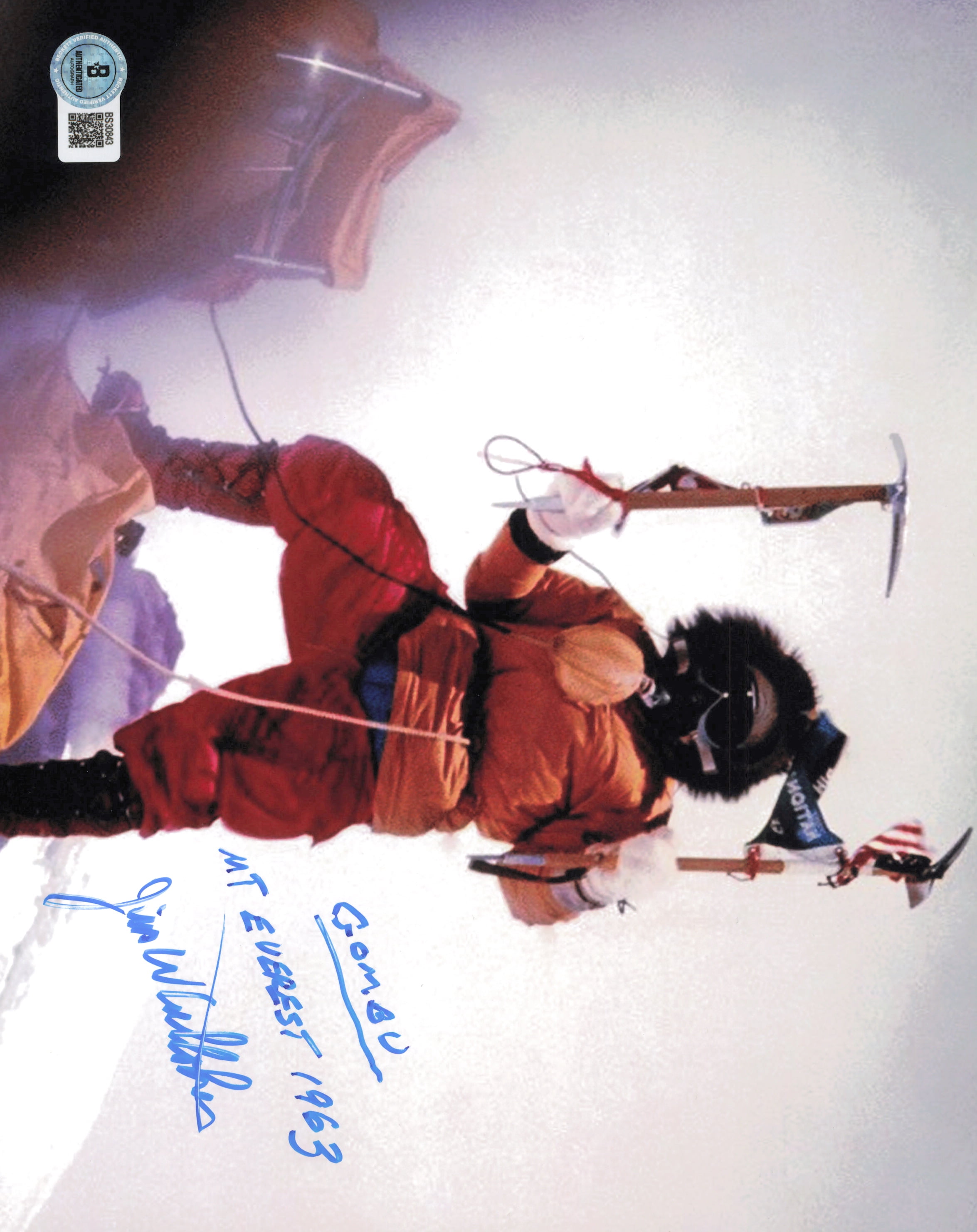 Jim Whittaker Autographed 8x10 Photo Mountain Climbing "Mt. Everest ...