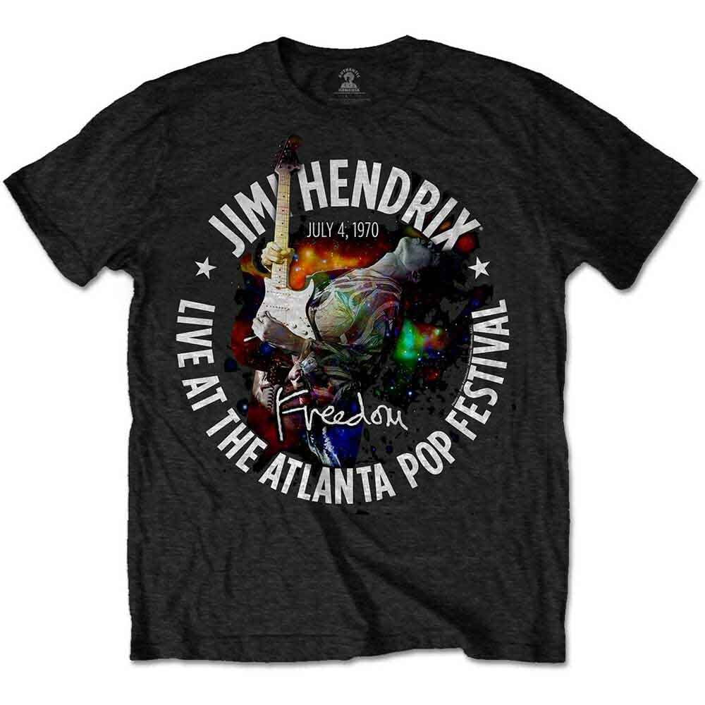 Jimi Hendrix Atlanta Pop Festival 1970 T-Shirt Black New - Walmart.com