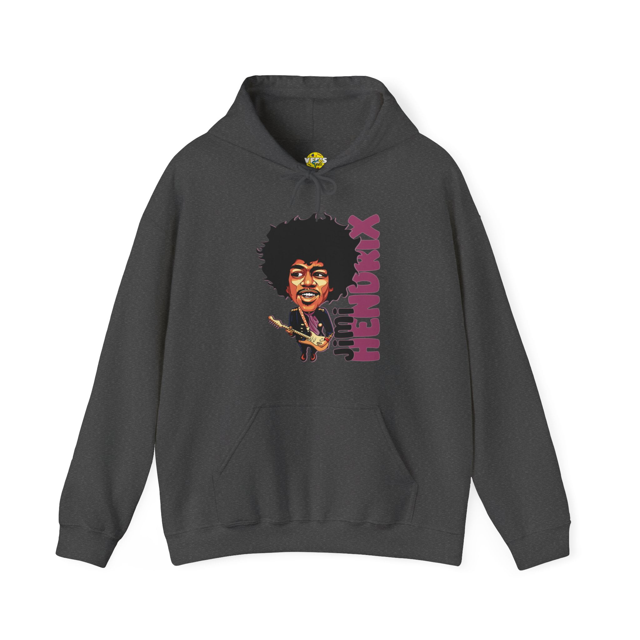 Jimi Hendrix Cartoon Portrait Hoodie, Black History Icon Sweatshirt ...