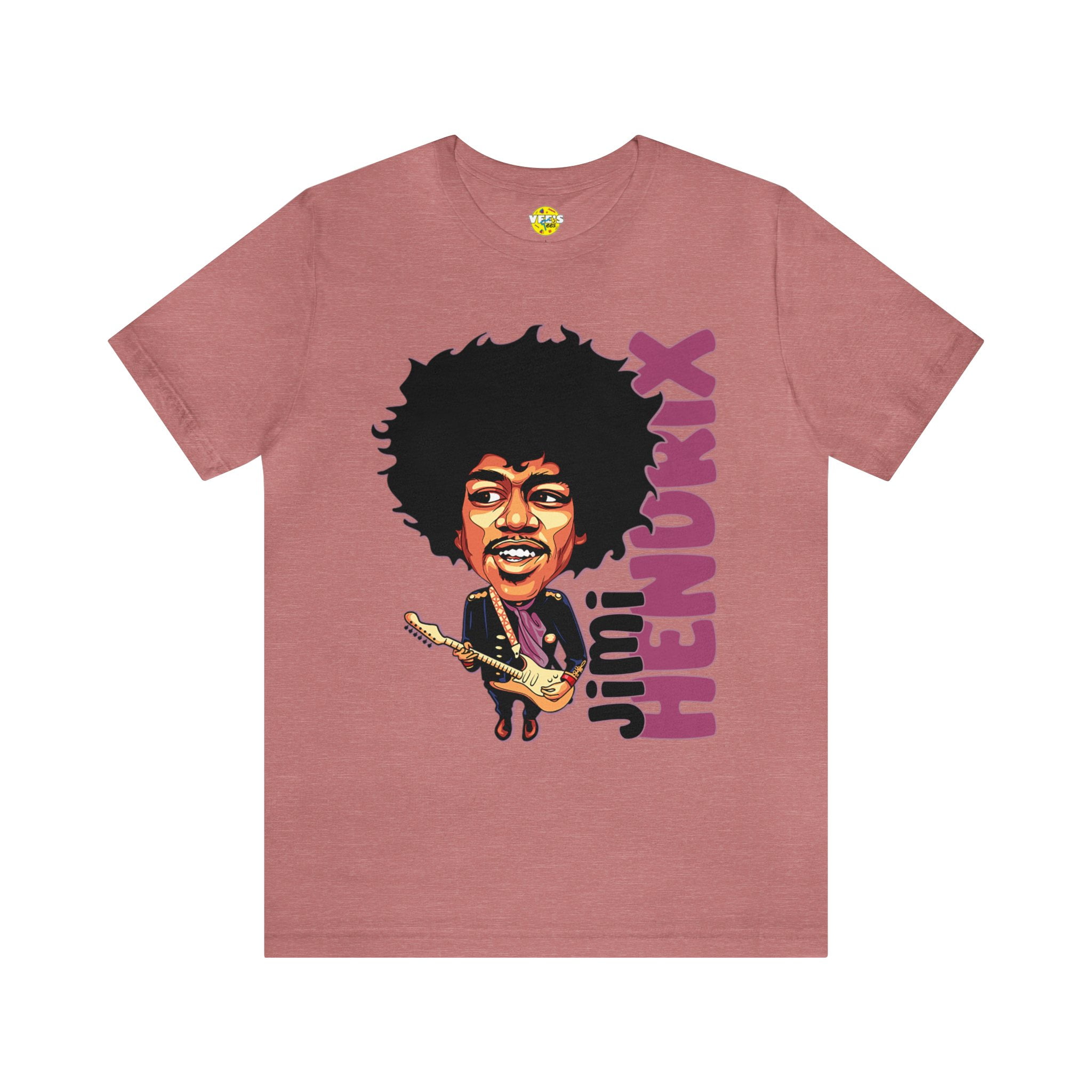 Jimi Hendrix Cartoon Portrait T-Shirt, Black History Icon, Vintage ...