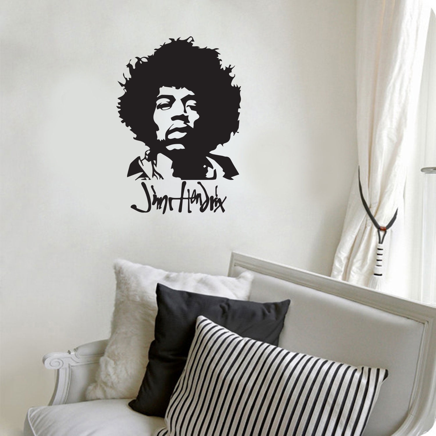 Jimi Hendrix Decal Sticker - Wall Art Decal 14" x 20" Window Decoration ...