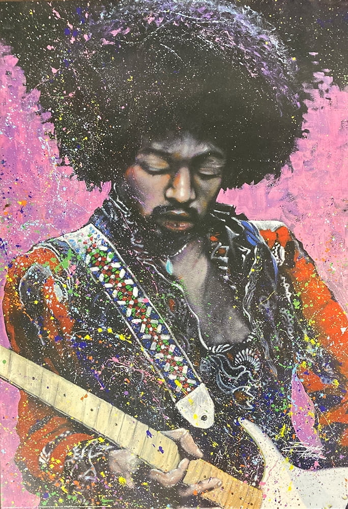 Jimi Hendrix Domestic Poster - Walmart.com
