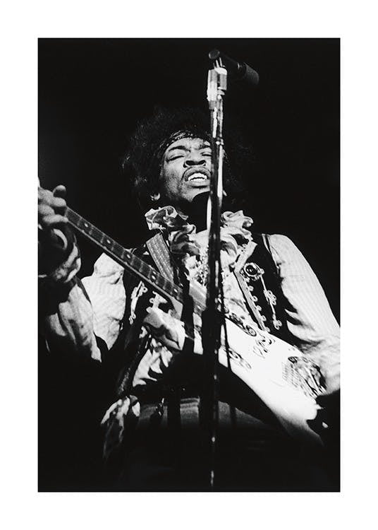 Jimi Hendrix Print Wall Art, Modern Wall Decor For Living Room Bedroom ...