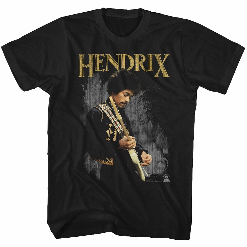 Jimi Hendrix Rocking Out On Guitar Men's T Shirt Rock Music Merch ...