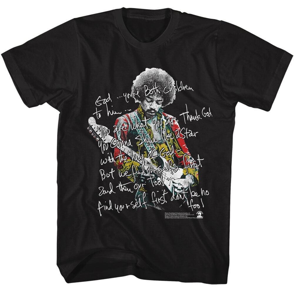 Jimi Hendrix Shine Like A Star Men's T Shirt Rock Band Music Merch ...
