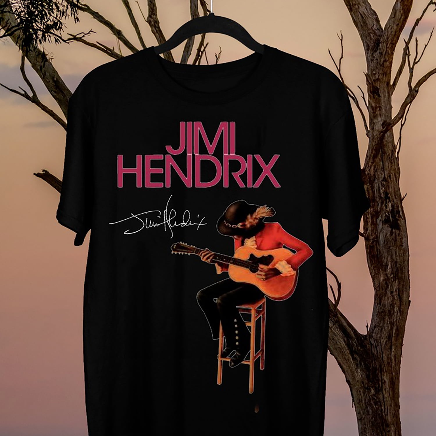 Jimi Hendrix Singer Cotton Gift For Fan Black All Size - Walmart.com