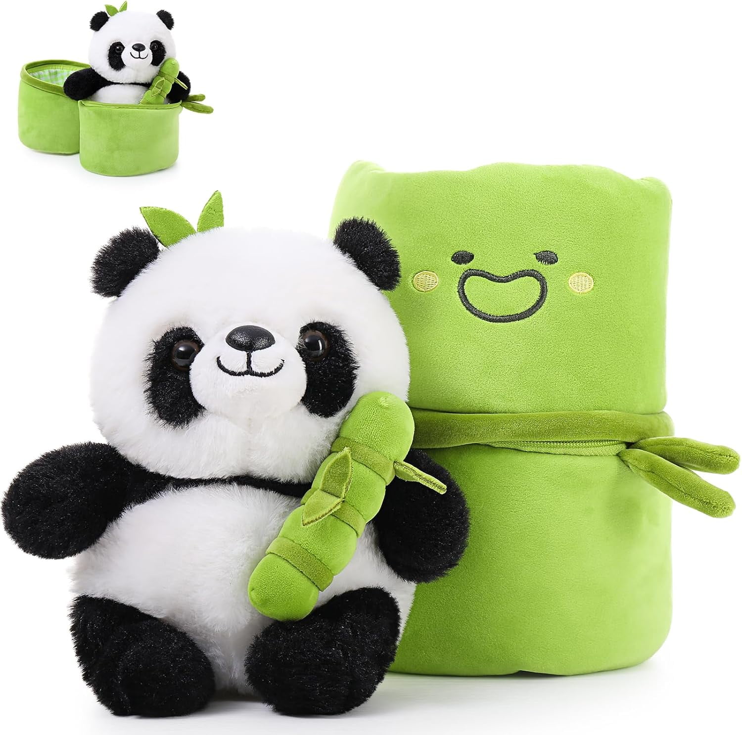 Jimin Panda Plush Toys Stuffed Animal, 25cm Panda Teddy with Bamboo ...